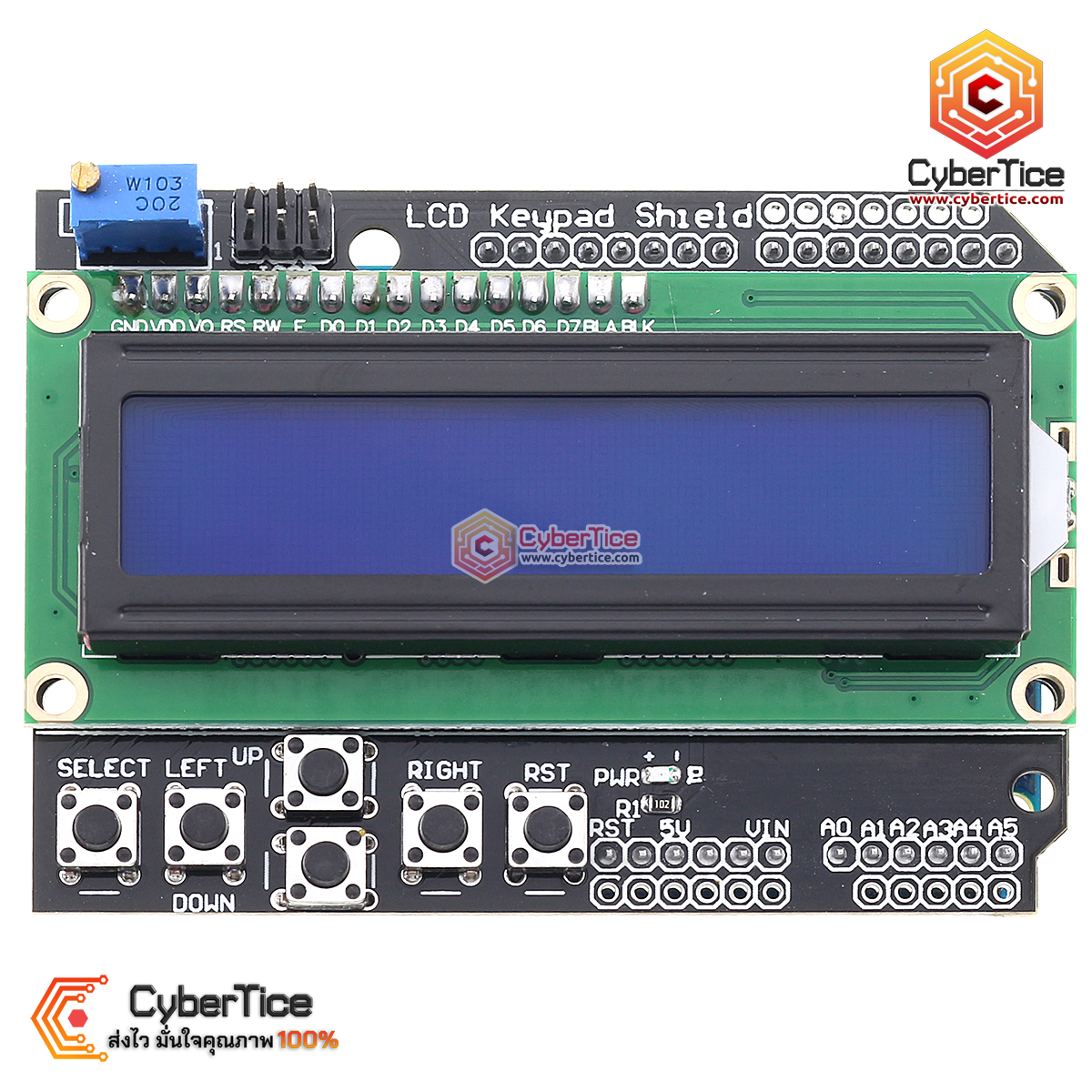 1602 LCD 16x2 Keypad Shield for Arduino (Blue Screen) - ขาย Arduino อุปกรณ์ Arduino คุณภาพดี ...