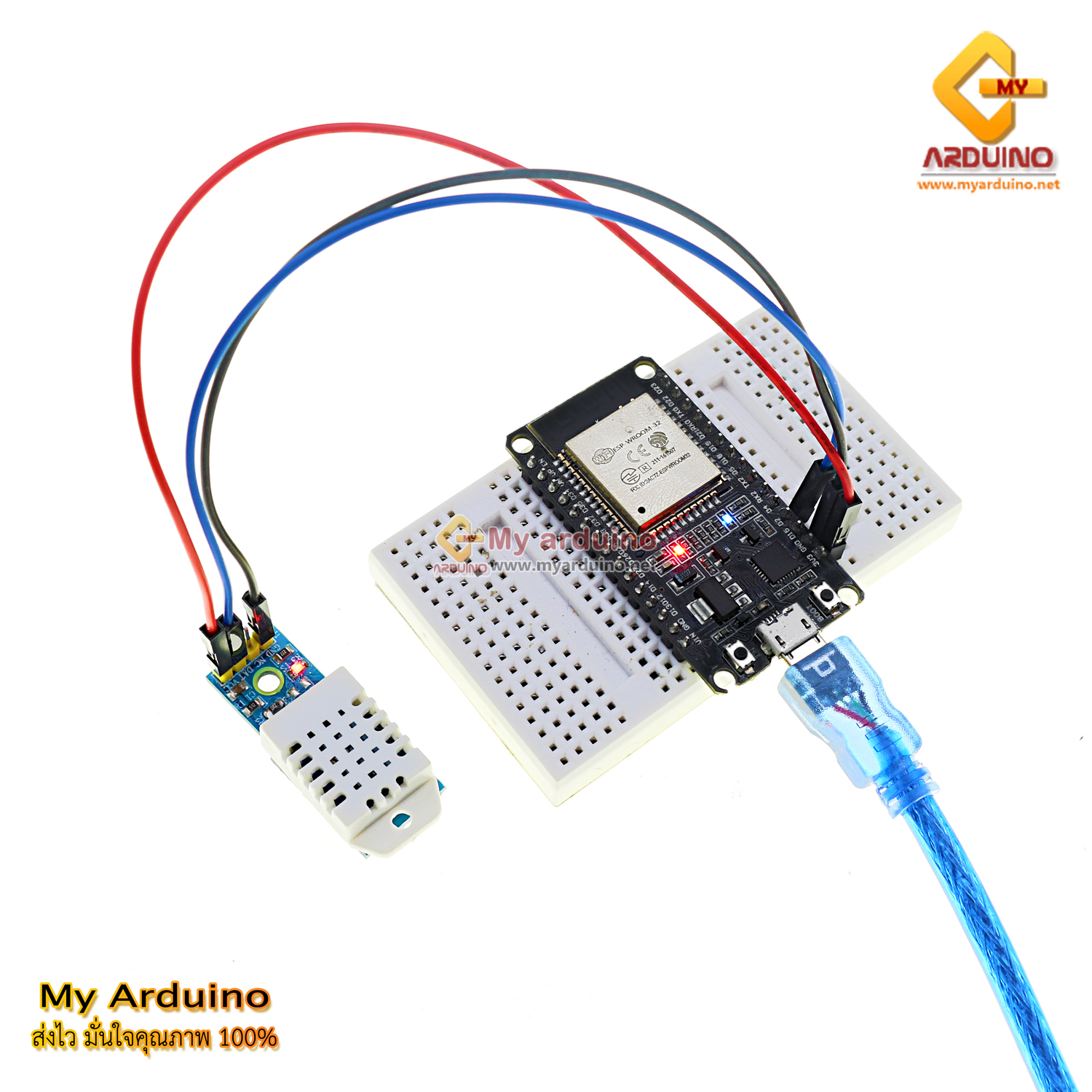 สอนใช้งาน Arduino ESP32 AM2302 Module โมดูลวัดอุณหภูมิและความชื้น V3.0 - ขาย Arduino อุปกรณ์ ...