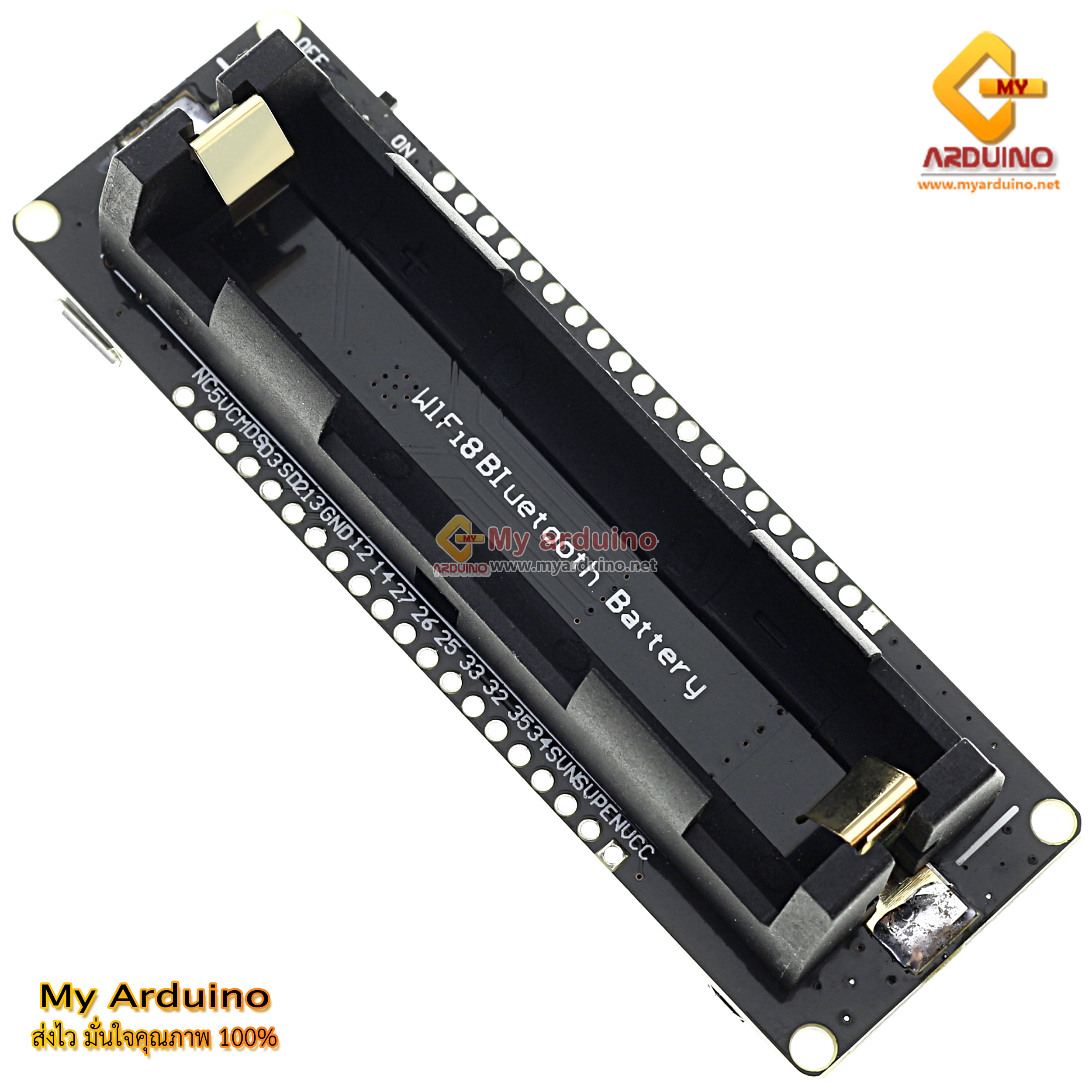 WeMos ESP32 ESP-WROOM-32 + 18650 Battery Socket บอร์ด ESP32 พร้อมวงจรชาร์จแบตในตัว - ขาย Arduino ...