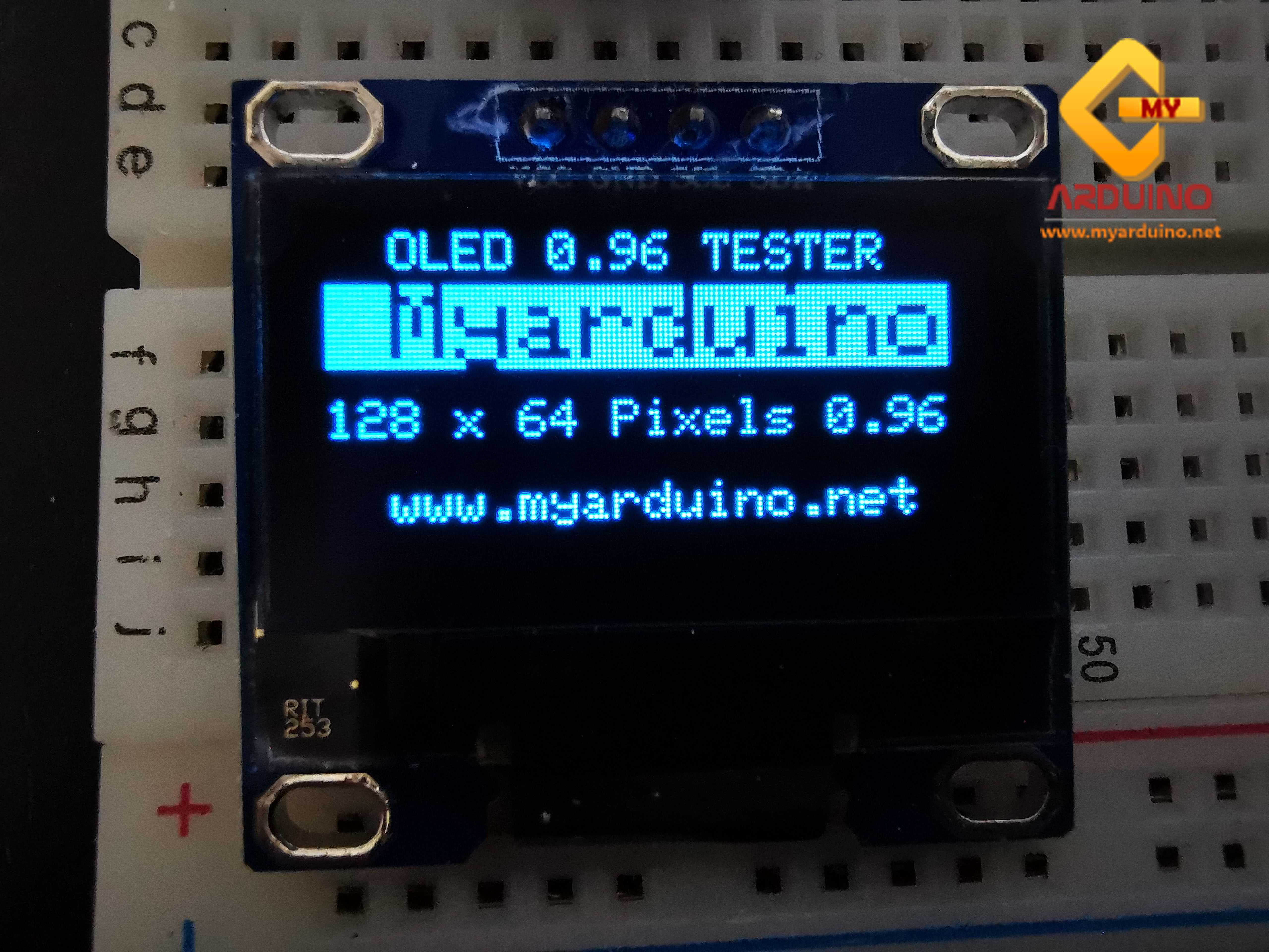 จอแสดงผล OLED 128x64 V2.0 แบบ I2C ขนาด 0.96นิ้ว สีน้ำเงิน SSD1315 - ขาย Arduino อุปกรณ์ Arduino ...