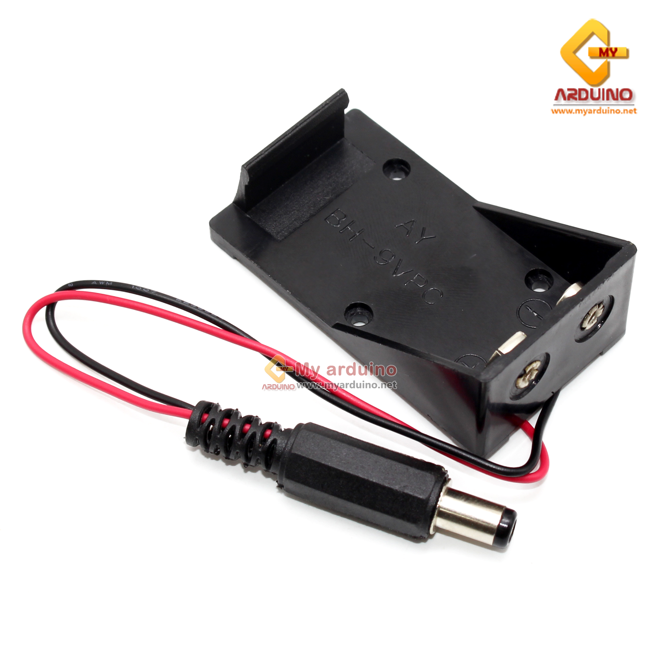 รางถ่าน 9v หัวแจ็ค พร้อมฐานเสียบ ขาย Arduino อุปกรณ์ Arduino คุณภาพดี ราคาถูก ส่งไว ส่งฟรี