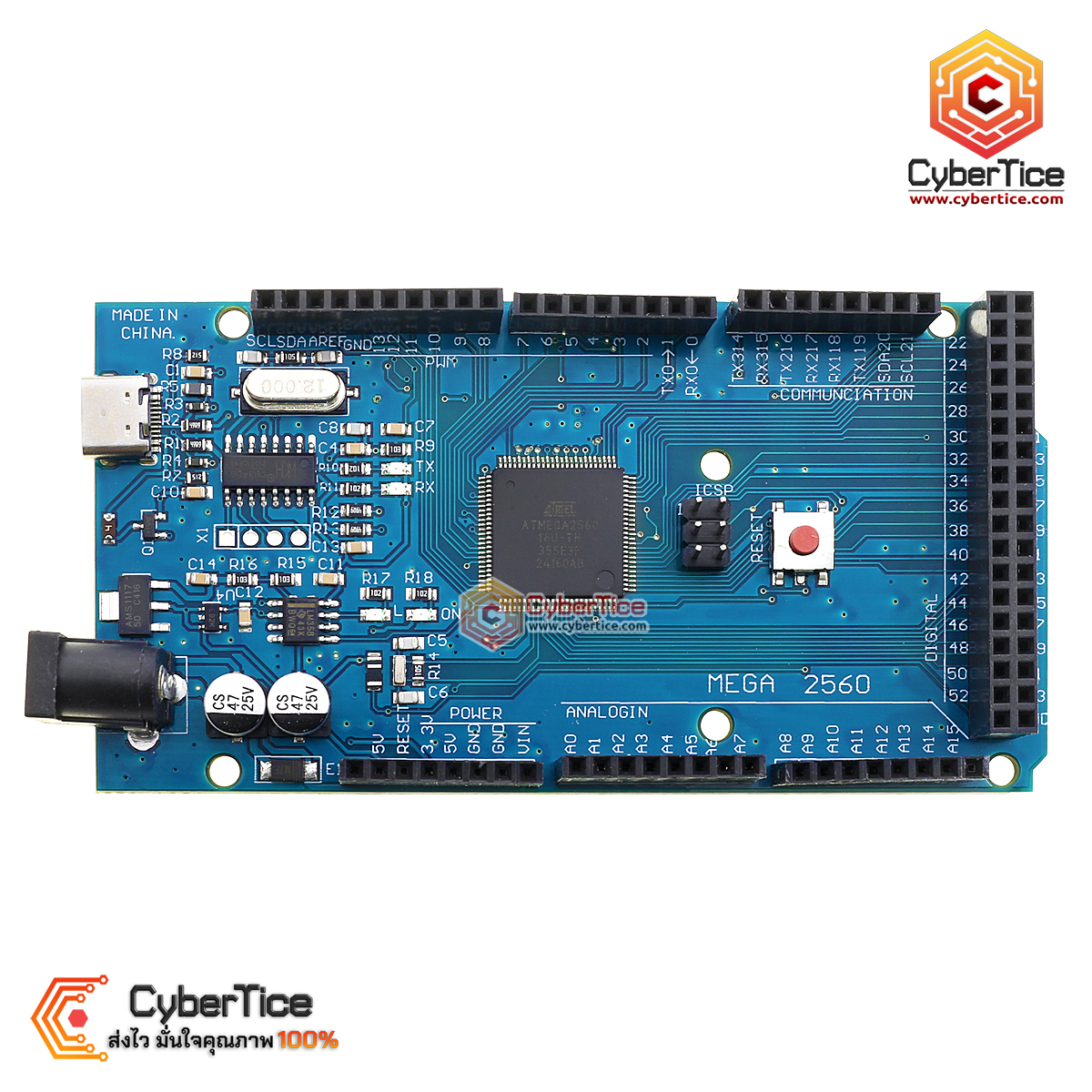 Arduino Mega 2560 R3 ใช้ชิฟ Usb Ch340 รุ่นใหม่ Type C ไม่มีสาย Usb ขาย Arduino อุปกรณ์ Arduino