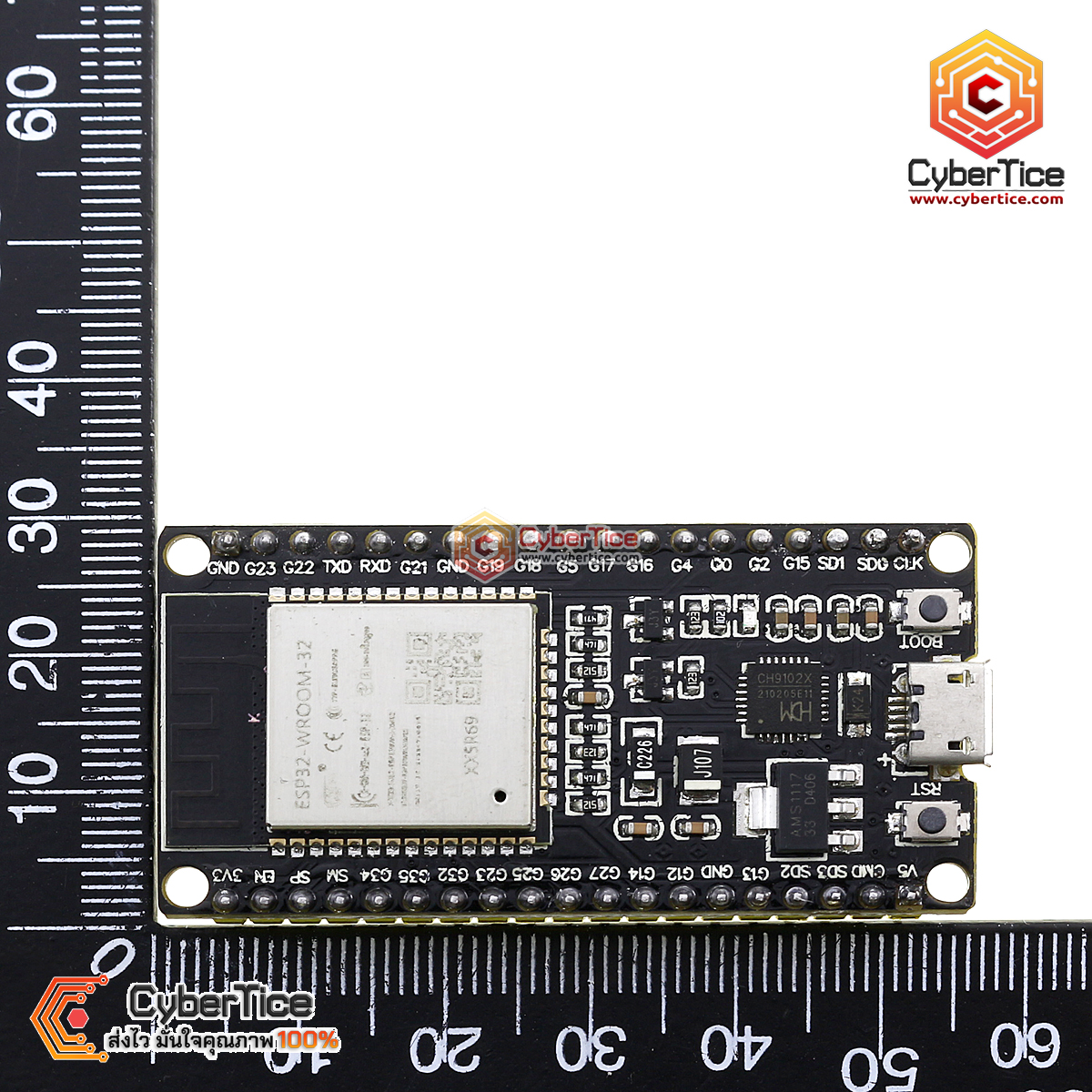 Esp32 Nodemcu Esp Wroom 32 Wi Fi And Bluetooth Module Dual Core Consumption 38p Ch9102 ขาย