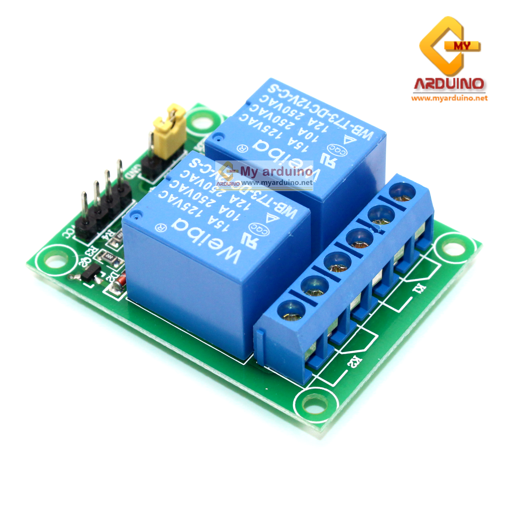 Arduino Relay Module 12V 2 Channel Low Trigger 250V/10A - ขาย Arduino ...