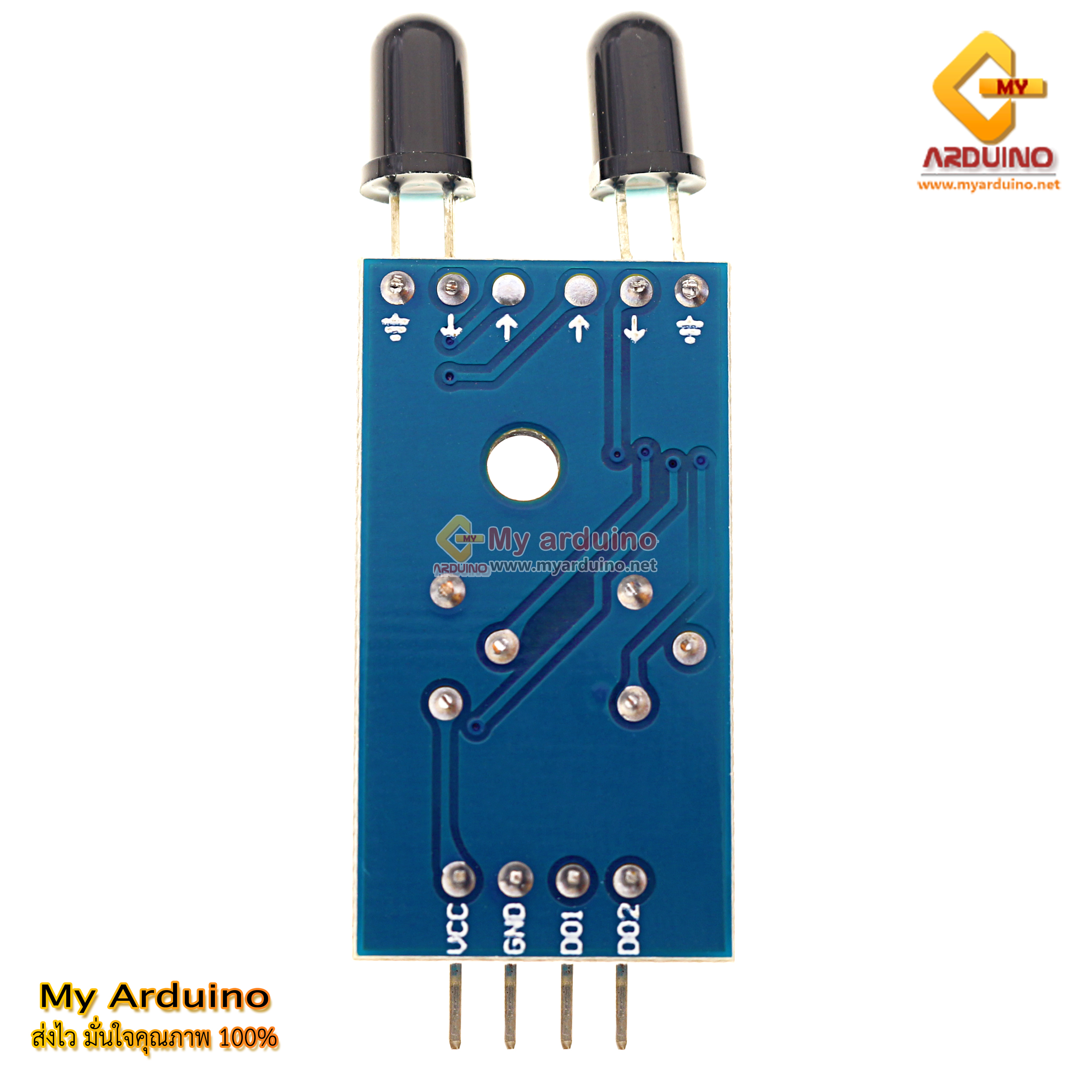 เซ็นเซอร์ตรวจจับเปลวไฟ 2 ช่องแยกอิสระ 2 Way Flame Sensor Module ขาย Arduino อุปกรณ์ Arduino