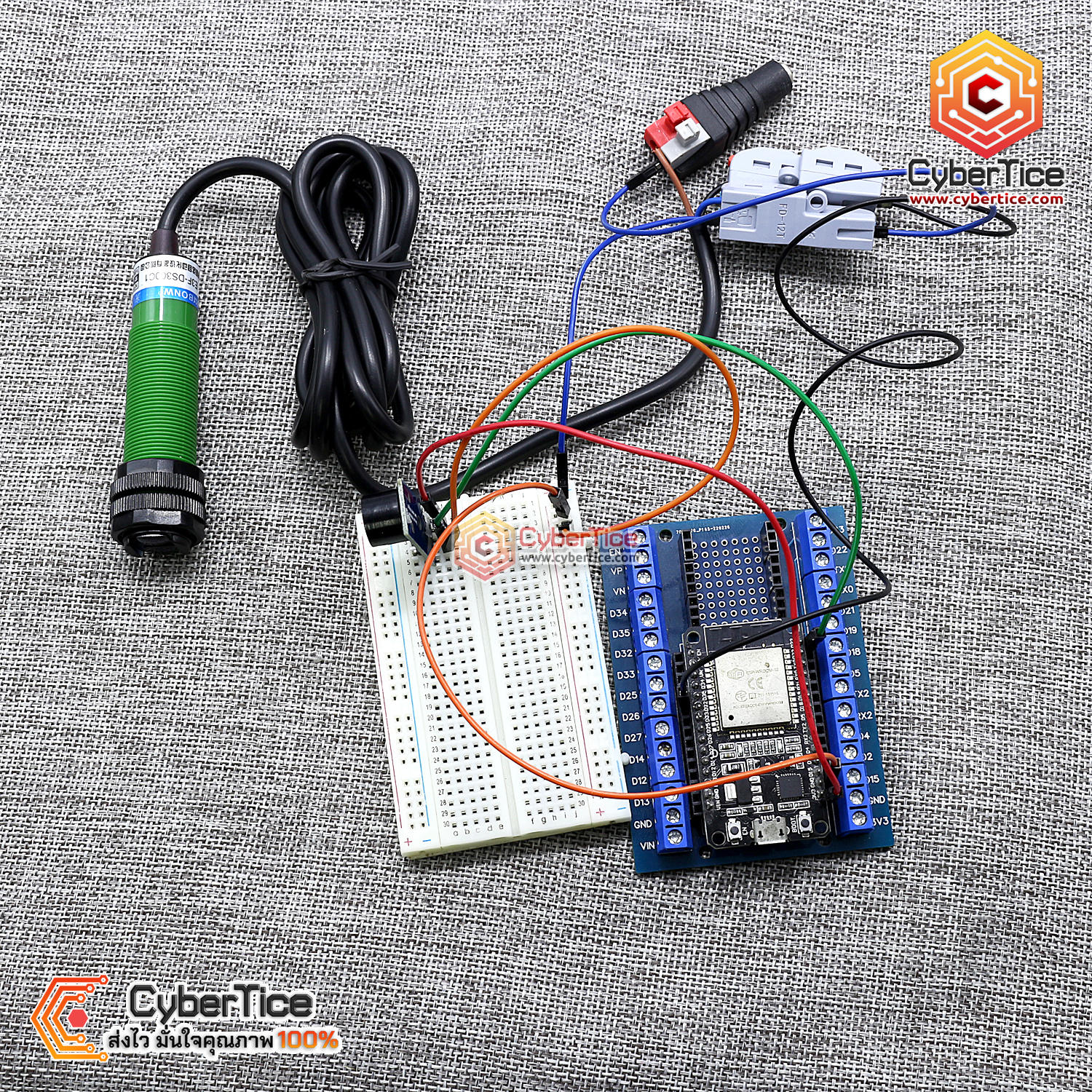 สอนใช้งาน ESP32 E3F-DS300C1 NPN Infrared photoelectric switch Sensor ...