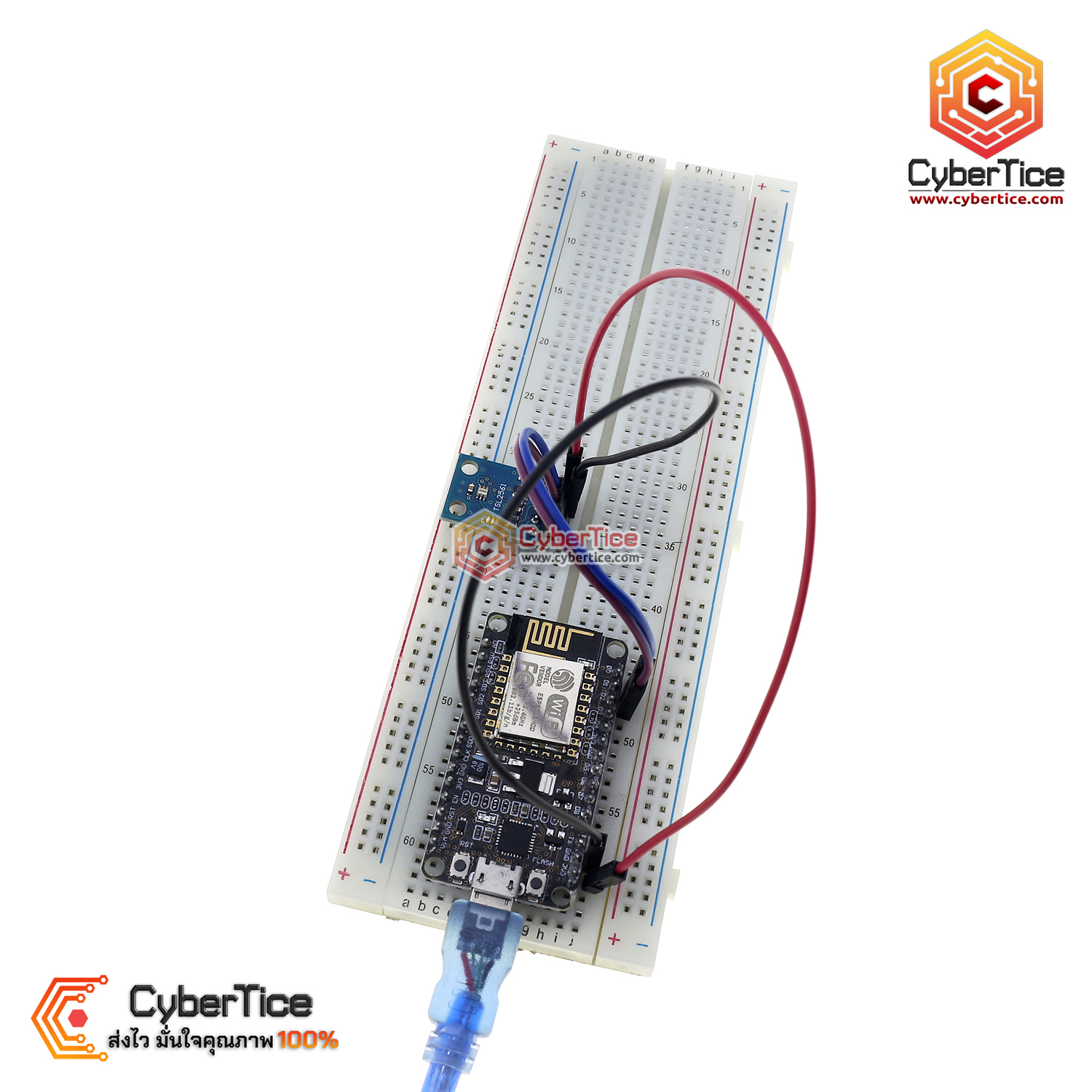 สอนใช้งาน ESP8266 GY-2561 TSL2561 เซ็นเซอร์วัดแสงช่วงกว้าง Luminosity ...