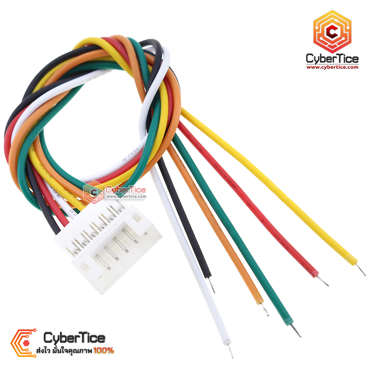 PH2.0 cable connector 2.00mm ขั้วต่อคอนเน็กเตอร์ ตัวเมียพร้อมสายไฟ 6p ยาว 20cm - ขาย Arduino ...
