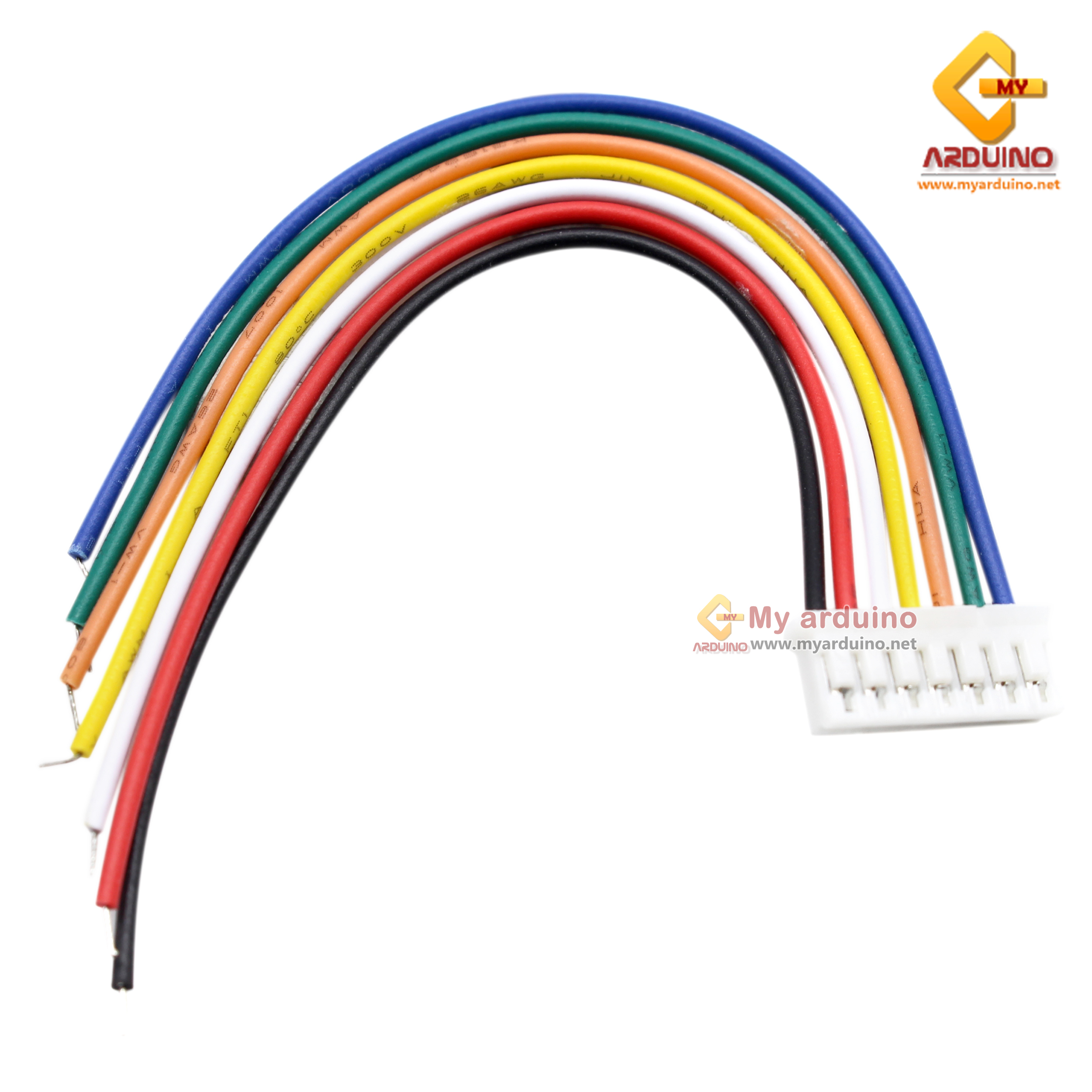 PH2.0 cable connector 2.0mm 7p ขั้วต่อคอนเน็กเตอร์ ตัวผู้พร้อมสายไฟยาว 10cm - ขาย Arduino ...