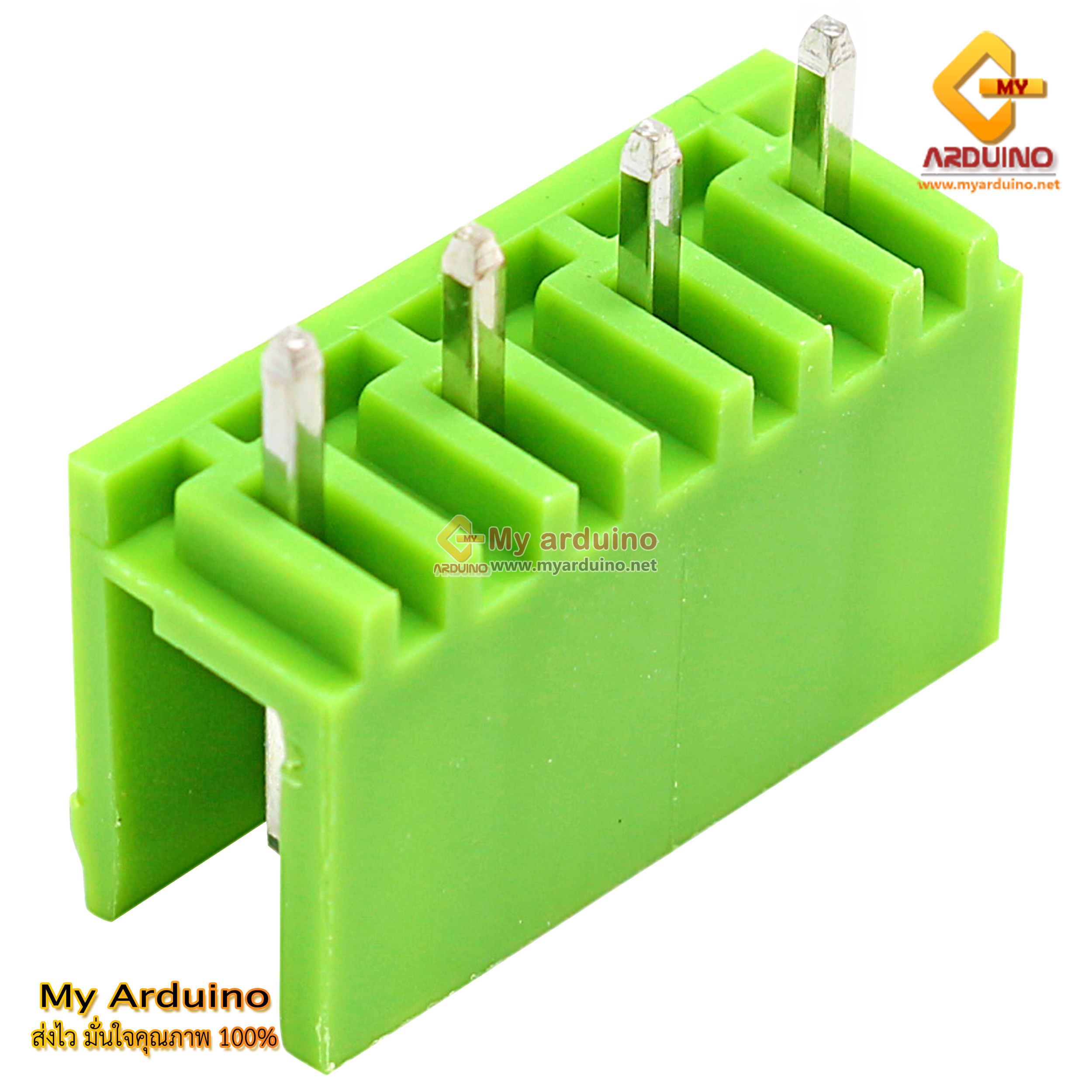 2EDG5.08 แนวตั้ง 4P ตัวเมีย สกรูเชื่อมต่อ PCB Screw Terminal Block Connector - ขาย Arduino ...
