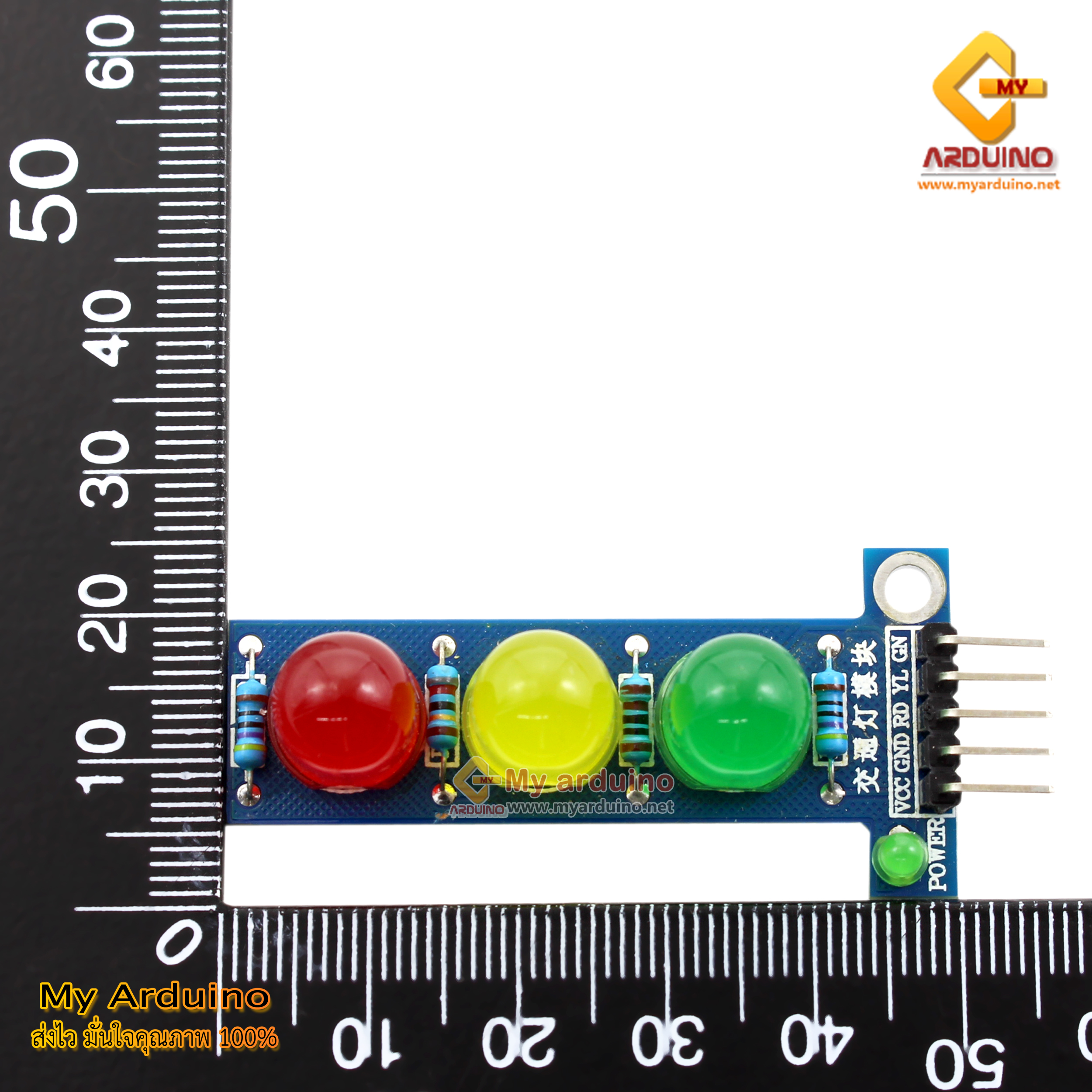 LED Module 3 traffic light 10mm โมดูล LED 3 สี ไฟจราจร - ขาย Arduino ...
