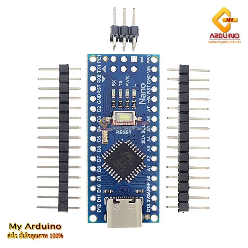 Arduino Nano 30 Usb Type C รุ่นใหม่ชิฟ Ch340g แบบไม่บัดกรีขา ขาย Arduino อุปกรณ์ Arduino