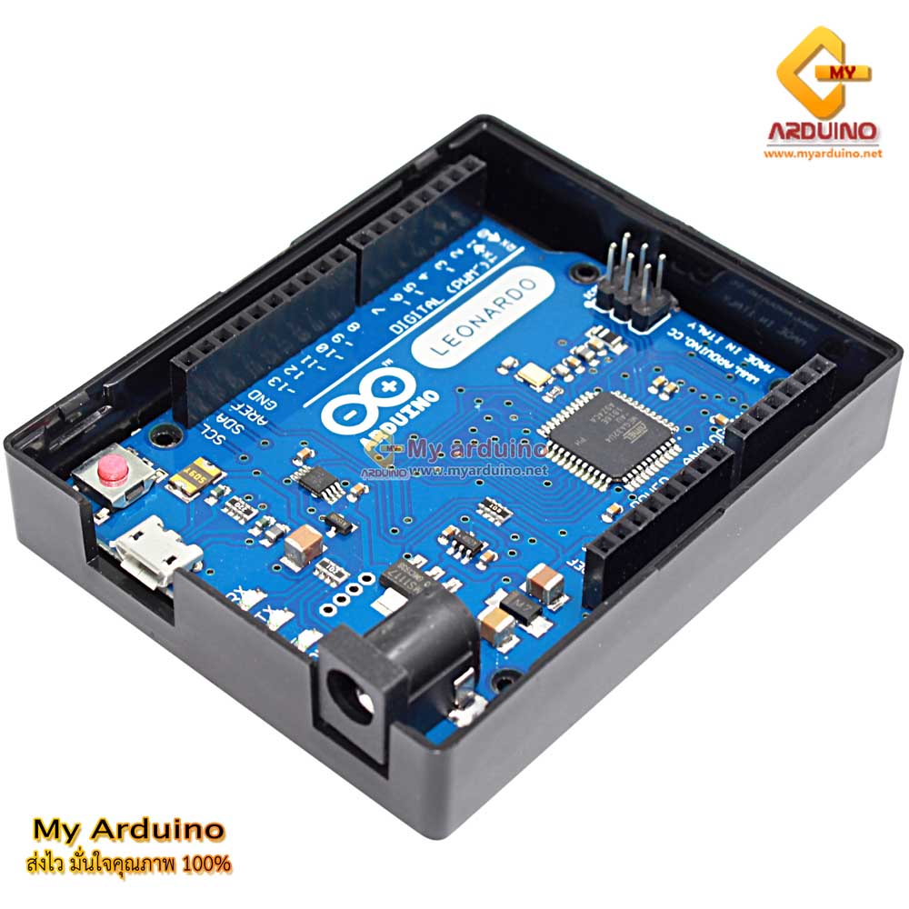 Arduino Uno R3 Acrylic Case Box กล่องพลาสติก สีดำ สำหรับ Arduino Uno Case V2 ขาย Arduino