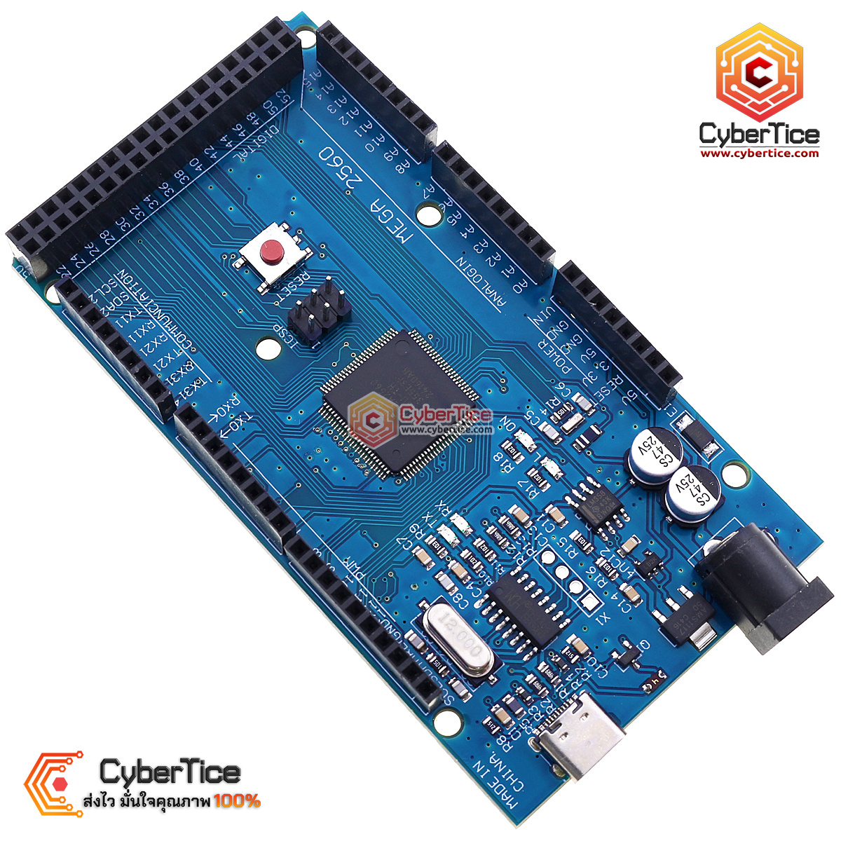 Arduino Mega 2560 R3 ใช้ชิฟ Usb Ch340 รุ่นใหม่ Type C ไม่มีสาย Usb ขาย Arduino อุปกรณ์ Arduino