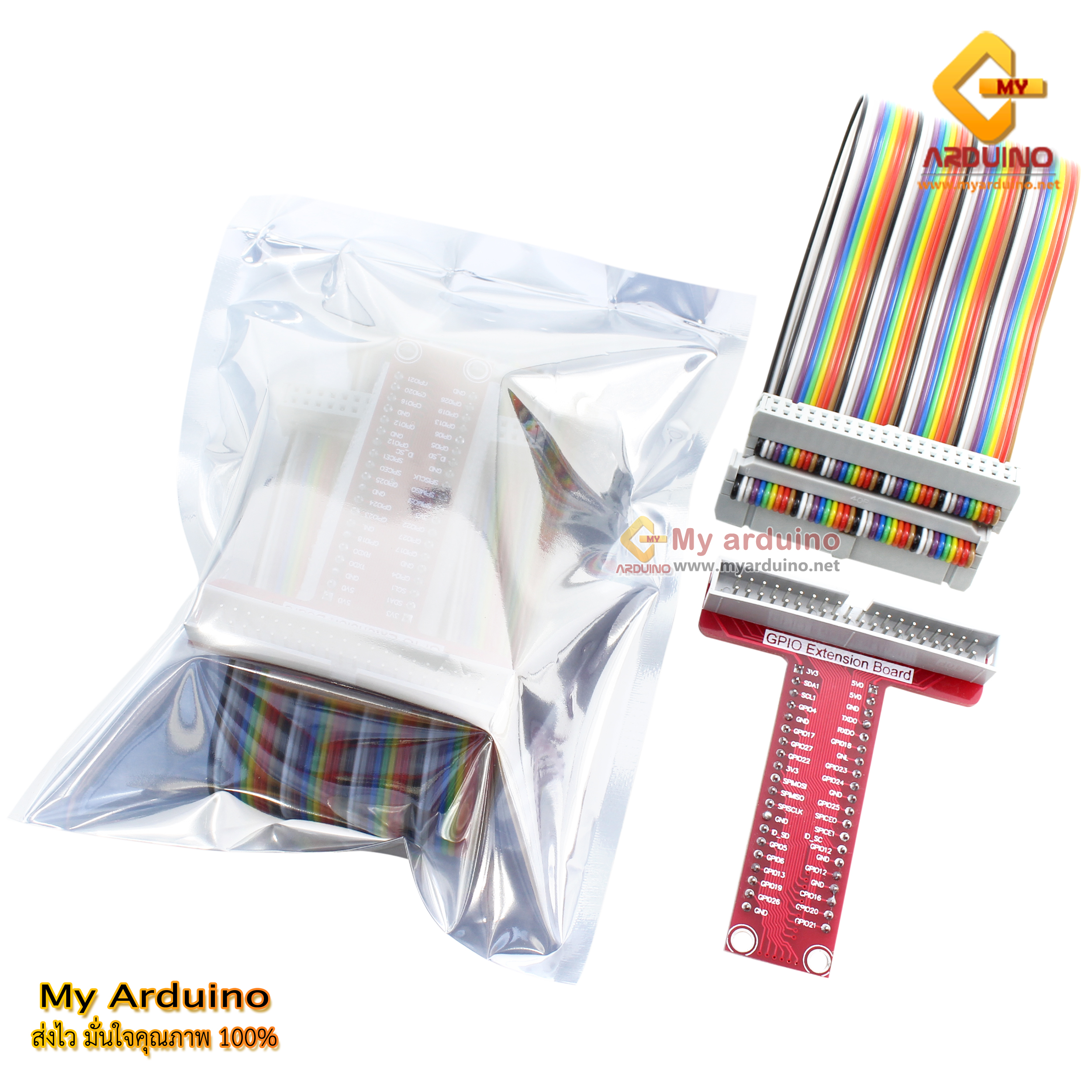 GPIO Extension Board for Raspberry Pi B+ 2 3 4 พร้อมสายแพร - ขาย ...