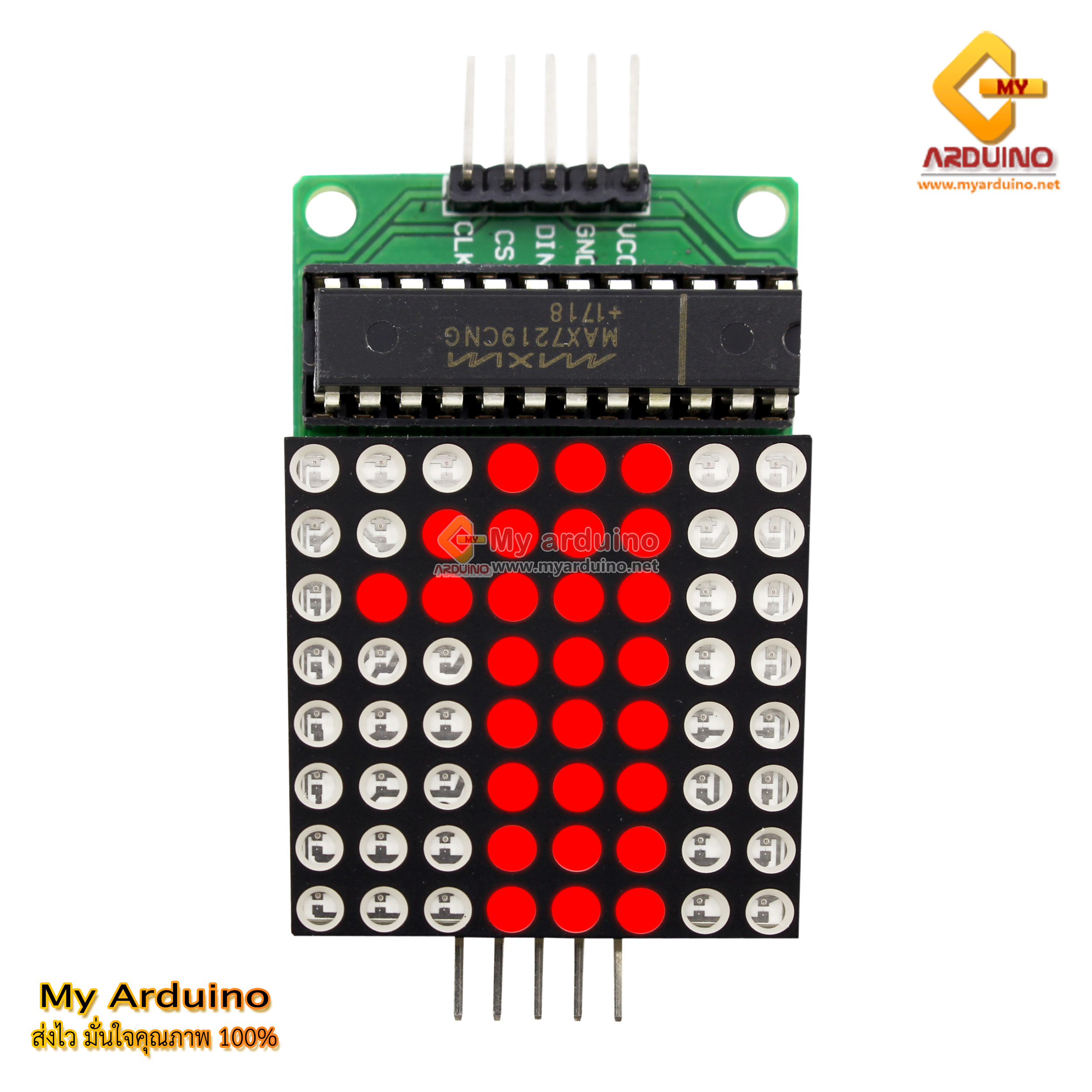 LED Matrix Driver MAX7219 IC Driver Module + LED Dot Matrix 8x8 ขนาด ...