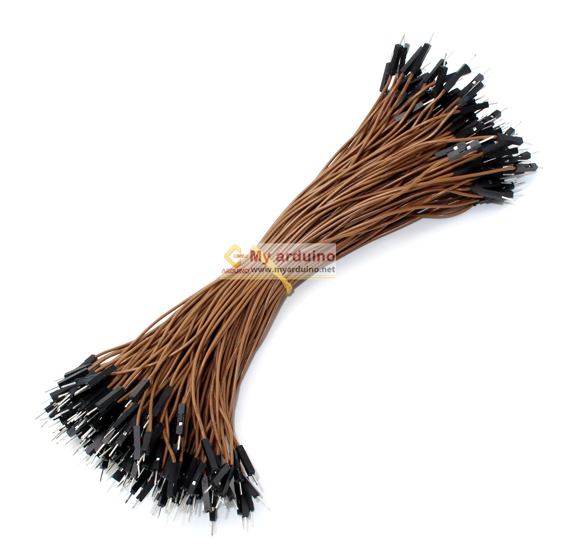 สายไฟจัมเปอร์ 20cm ผู้ ผู้ สีน้ำตาล จำนวน 10 เส้น หนาพิเศษ 24awg ขาย Arduino อุปกรณ์ Arduino