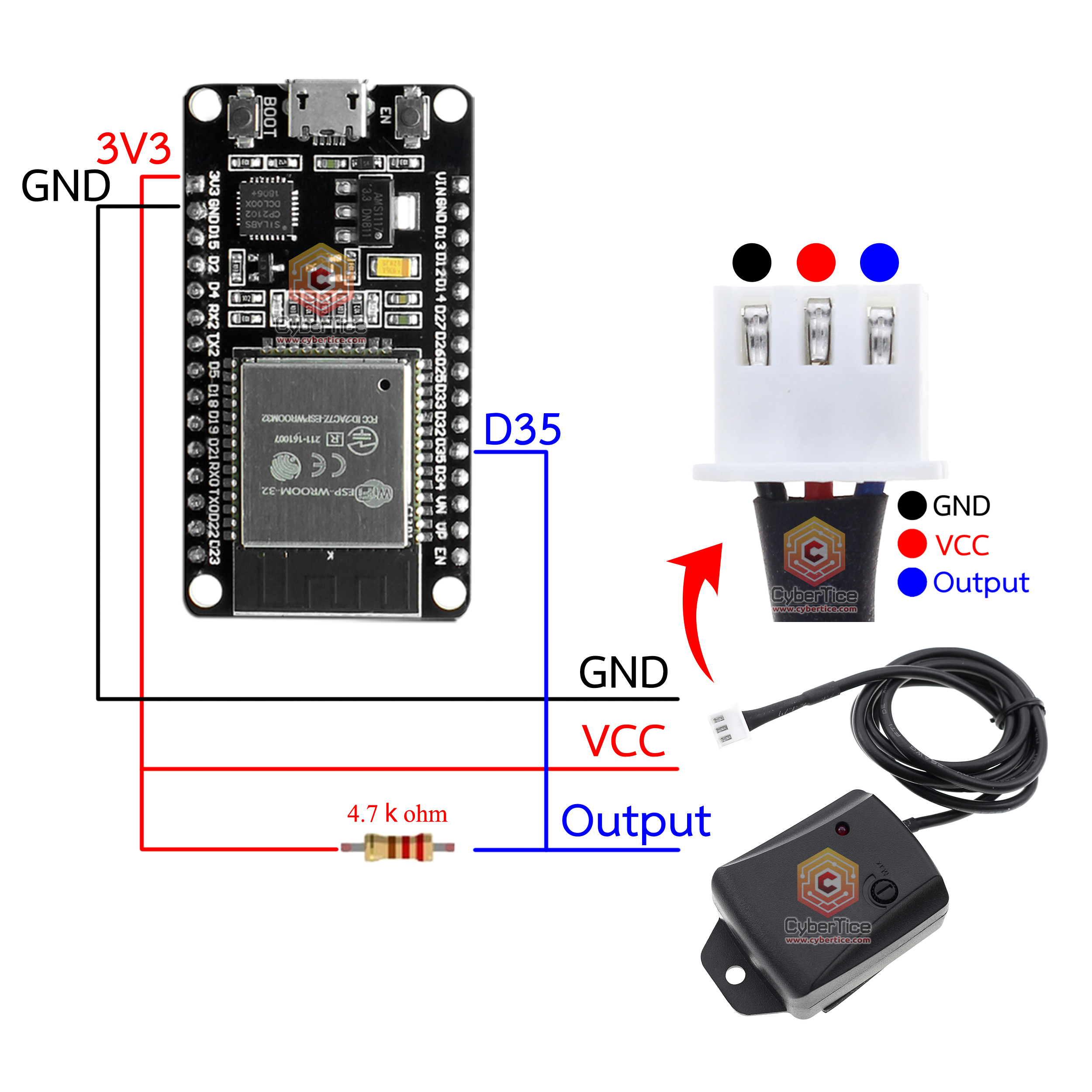 สอนใช้งาน ESP32 เซ็นเซอร์ตรวจจับความสั่น กันขโมย Anti theft detection vibration sensor - ขาย ...