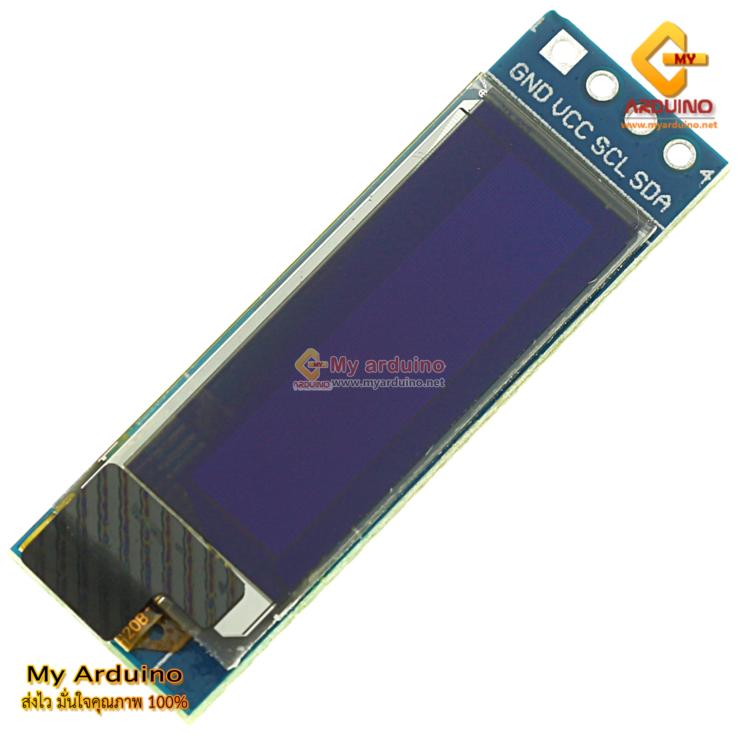 จอแสดงผล OLED 128x32 แบบ I2C ขนาด 0.91นิ้ว สีน้ำเงิน - ขาย Arduino ...