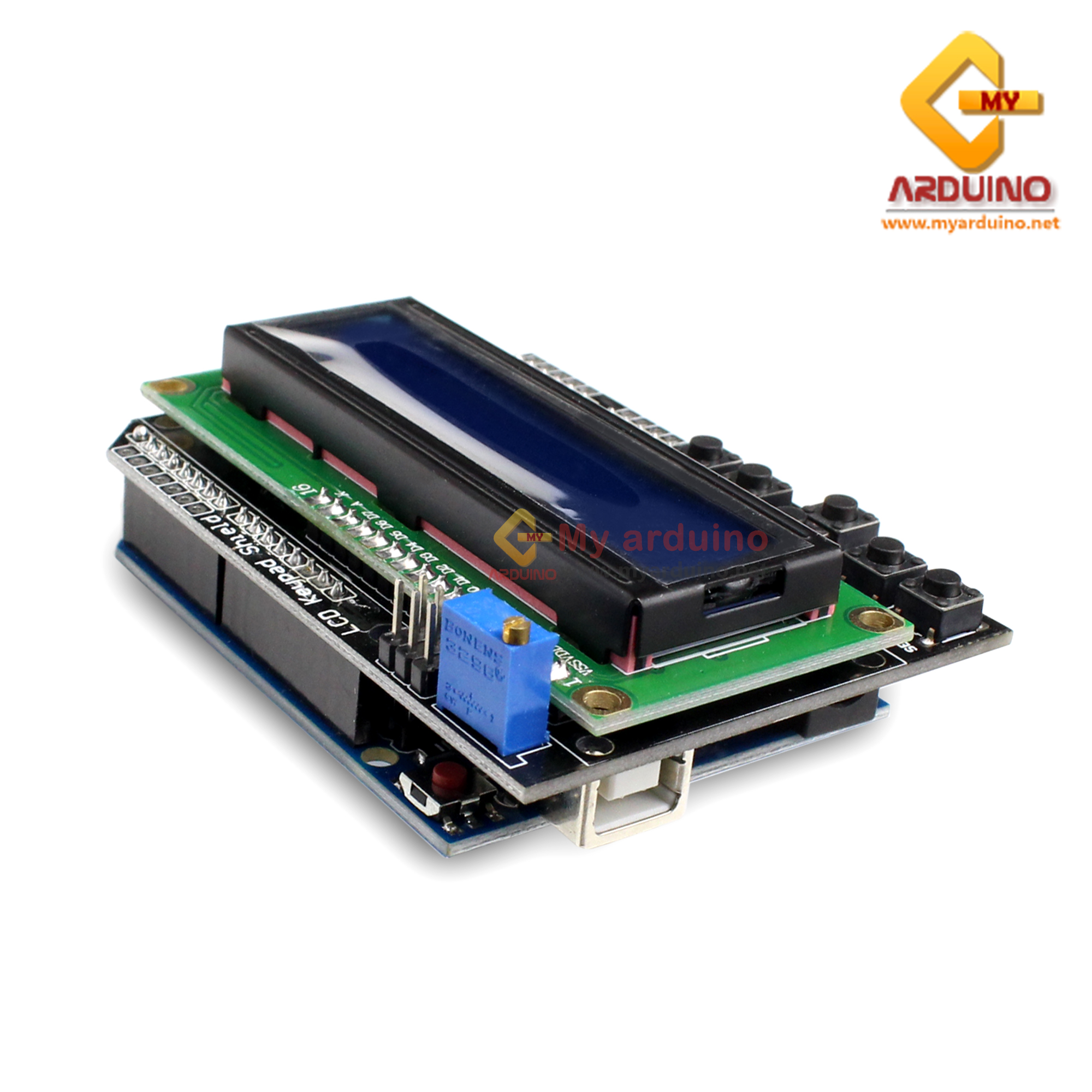 1602 LCD 16x2 Keypad Shield for Arduino (Blue Screen) - ขาย Arduino อุปกรณ์ Arduino คุณภาพดี ...