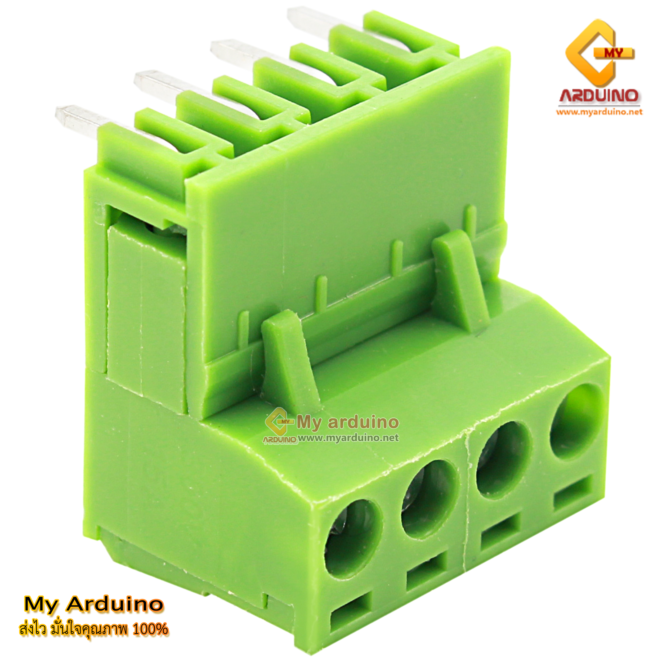 2EDG5.08 ตัวเมีย 4P สกรูเชื่อมต่อ PCB Screw Terminal Block Connector - ขาย Arduino อุปกรณ์ ...