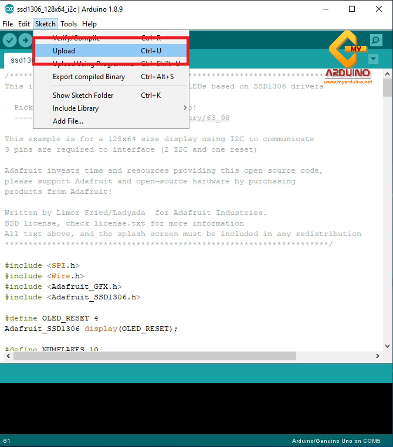สอนใช้งาน Arduino จอแสดงผล Oled 128x64 แบบ I2c สีขาว ขาย Arduino อุปกรณ์ Arduino คุณภาพดี ราคา