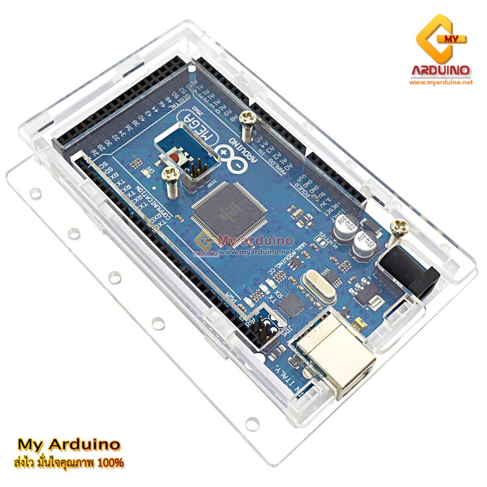 Arduino MEGA 2560 R3 Case กล่องอะคริลิคแบบใส สำหรับ Arduino mega พร้อมขายึด - ขาย Arduino ...