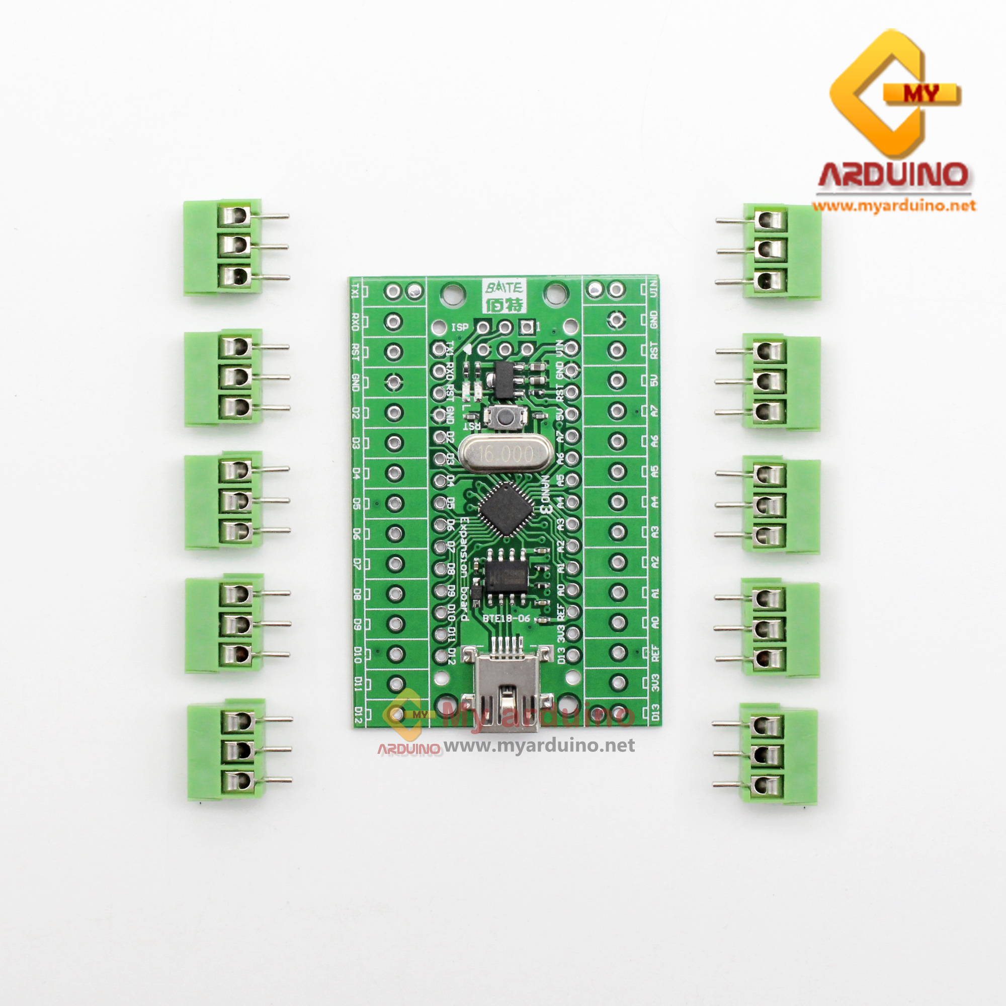 Arduino Nano V3.0 ATmega168 CH340 Mini USB แบบ Screw connector - ขาย Arduino อุปกรณ์ Arduino ...