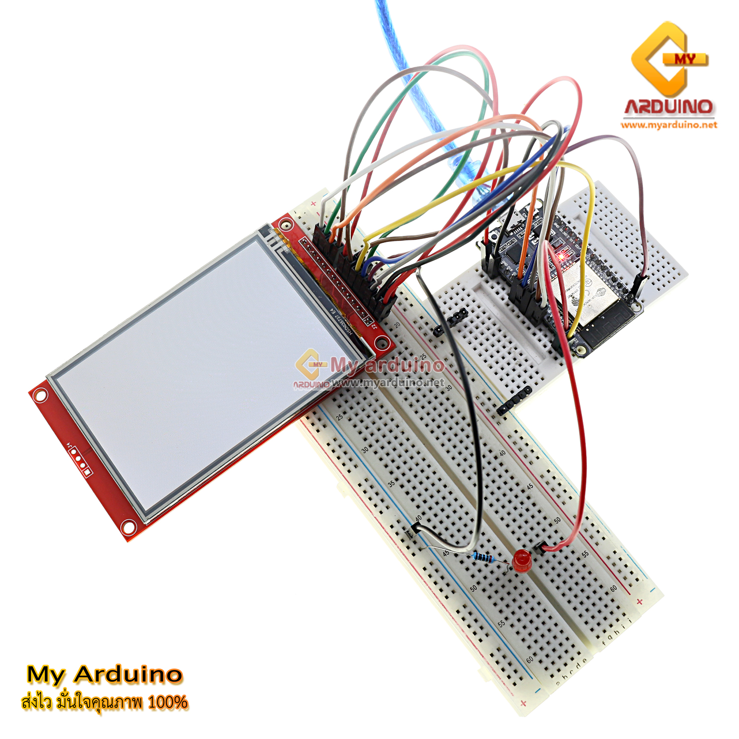 สอนใช้งาน ESP32 จอแสดงผล ILI9488 TFT LCD ขนาด 3.5 นิ้ว Color module 480x320 แบบสัมผัส แสดงกราฟิก ...