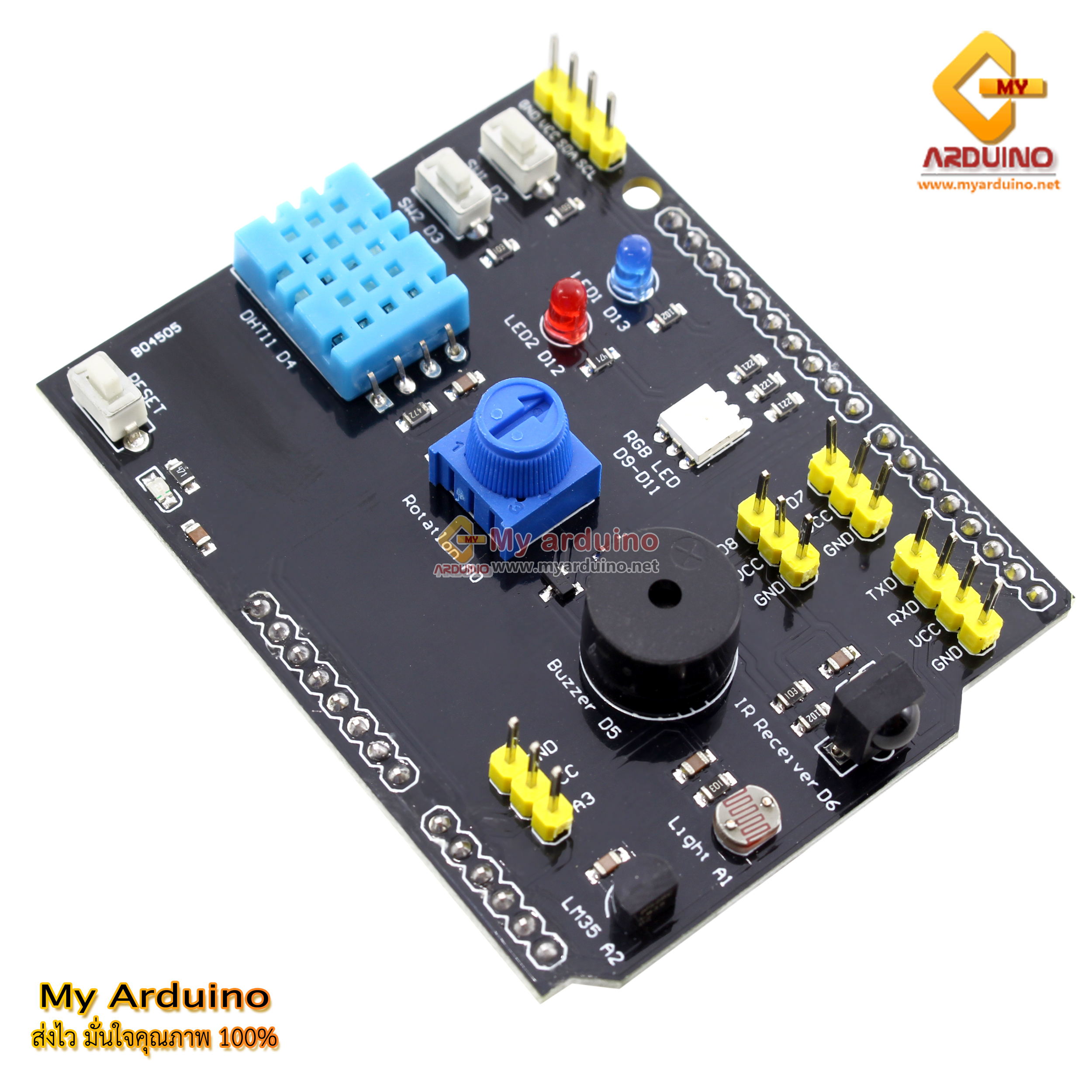 multi-function expansion board DHT11 temperature and humidity LM35 ...