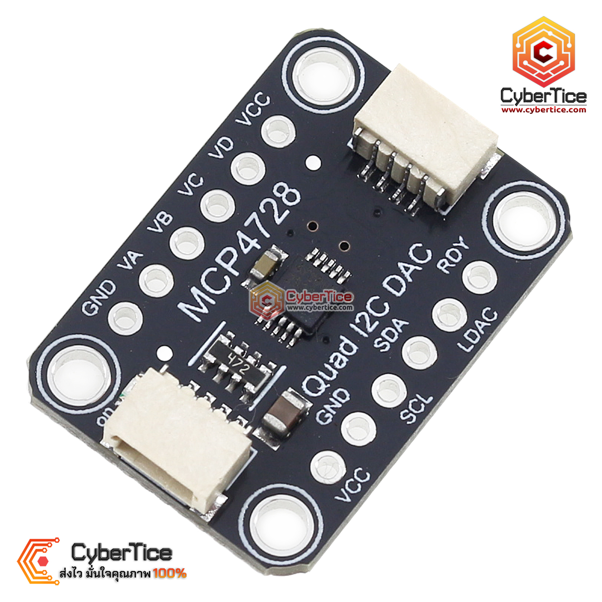MCP4728 โมดูลแปลงสัญญาณดิจิตอลเป็นอนาล็อก DAC 4 ช่อง 12-Bit พร้อม ...