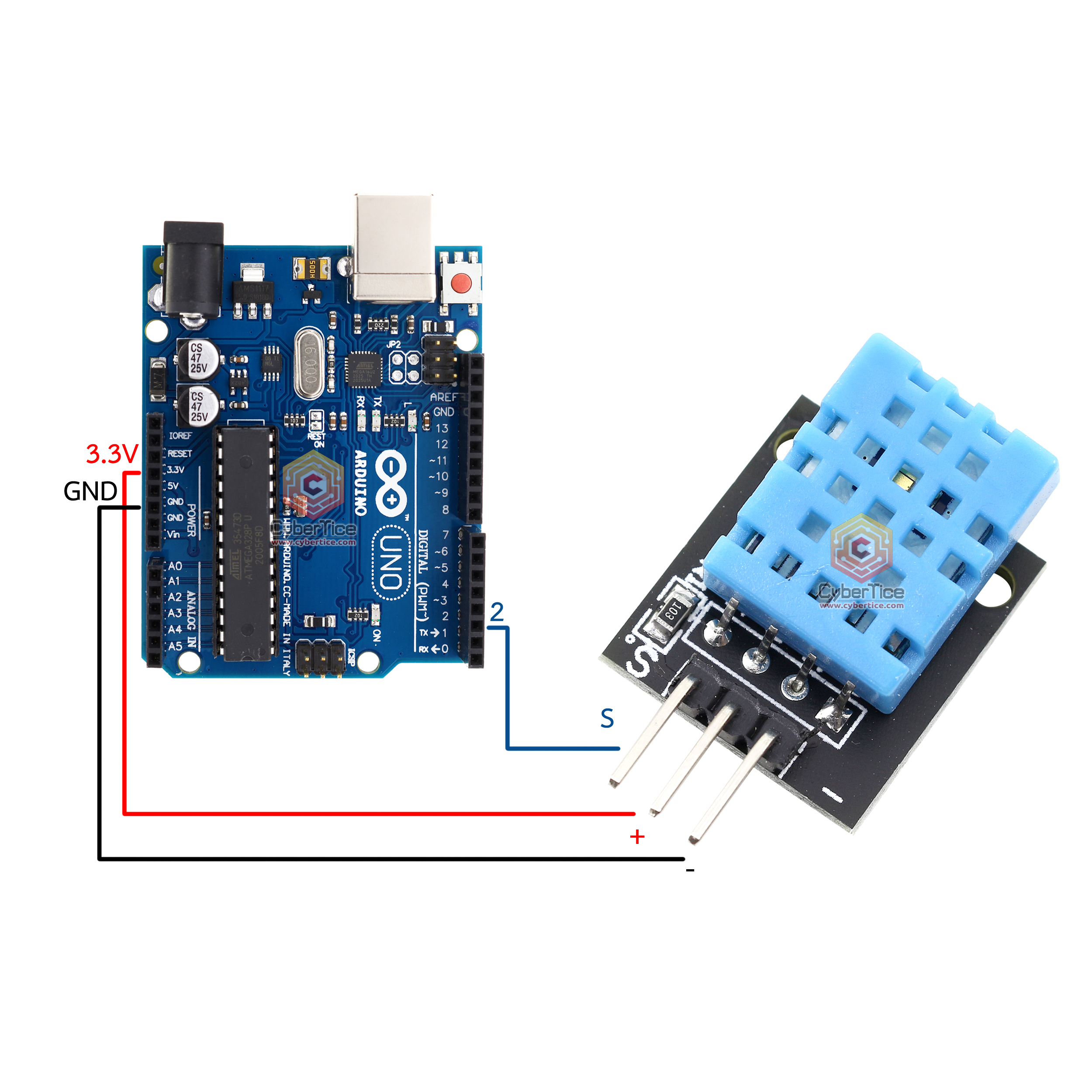 สอนใช้งาน Arduino Dht11 Mini เซ็นเซอร์วัดอุณหภูมิและความชื้น พร้อม Pcb ขาย Arduino อุปกรณ์