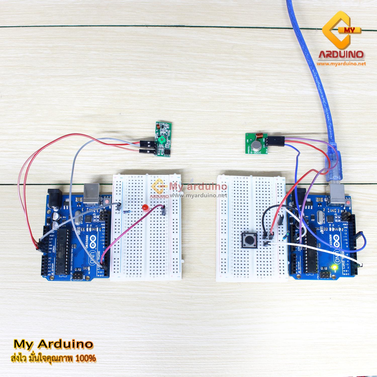 สอนใช้งาน Arduino 433mhz Wireless Rf ส่งข้อมูลสื่อสารไร้สาย ควบคุมเปิดปิดไฟ Led ขาย Arduino