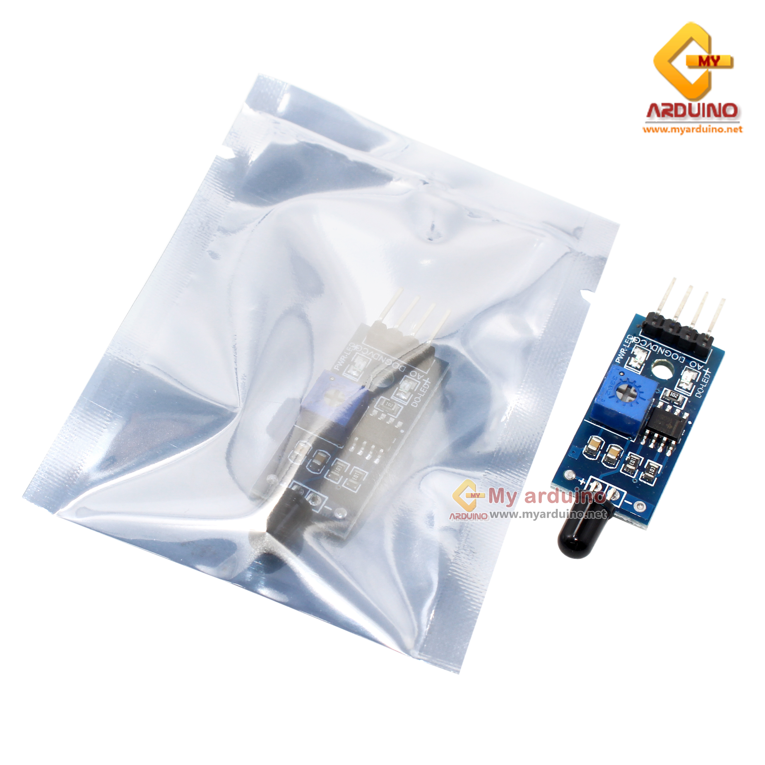 เซ็นเซอร์ตรวจจับเปลวไฟ Infrared Ir Flame Detector Sensor Module ขาย Arduino อุปกรณ์ Arduino