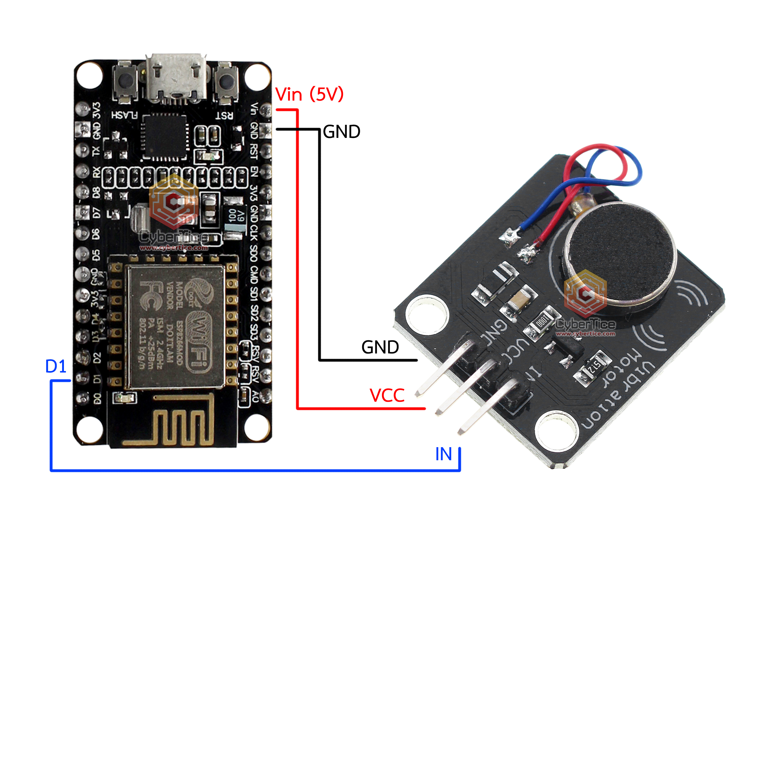 สอนใช้งาน ESP8266 Vibration motor module DC มอเตอร์สั่น - ขาย Arduino ...
