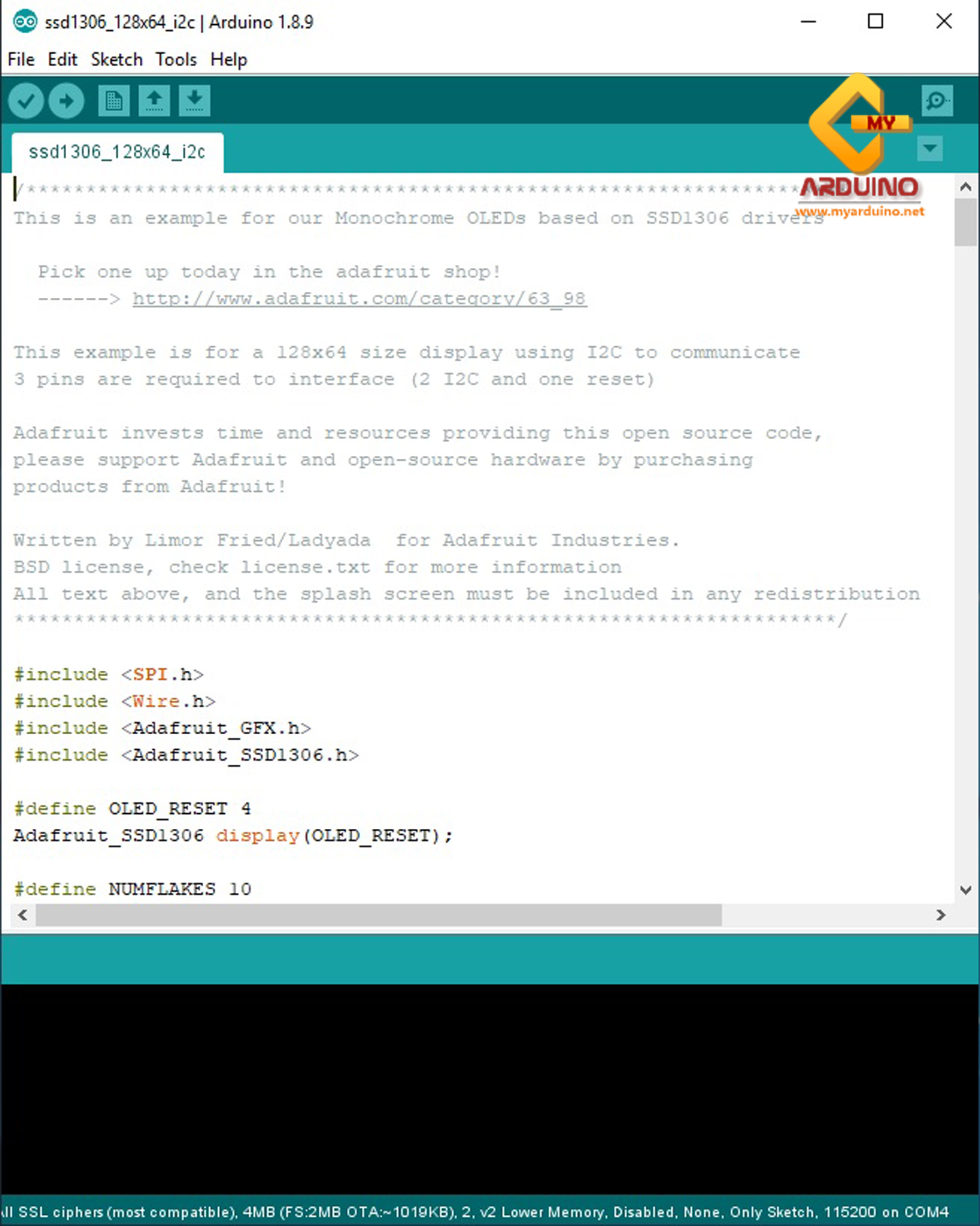 สอนใช้งาน ESP8266 จอแสดงผล OLED 128x64 แบบ I2C - ขาย Arduino อุปกรณ์ ...