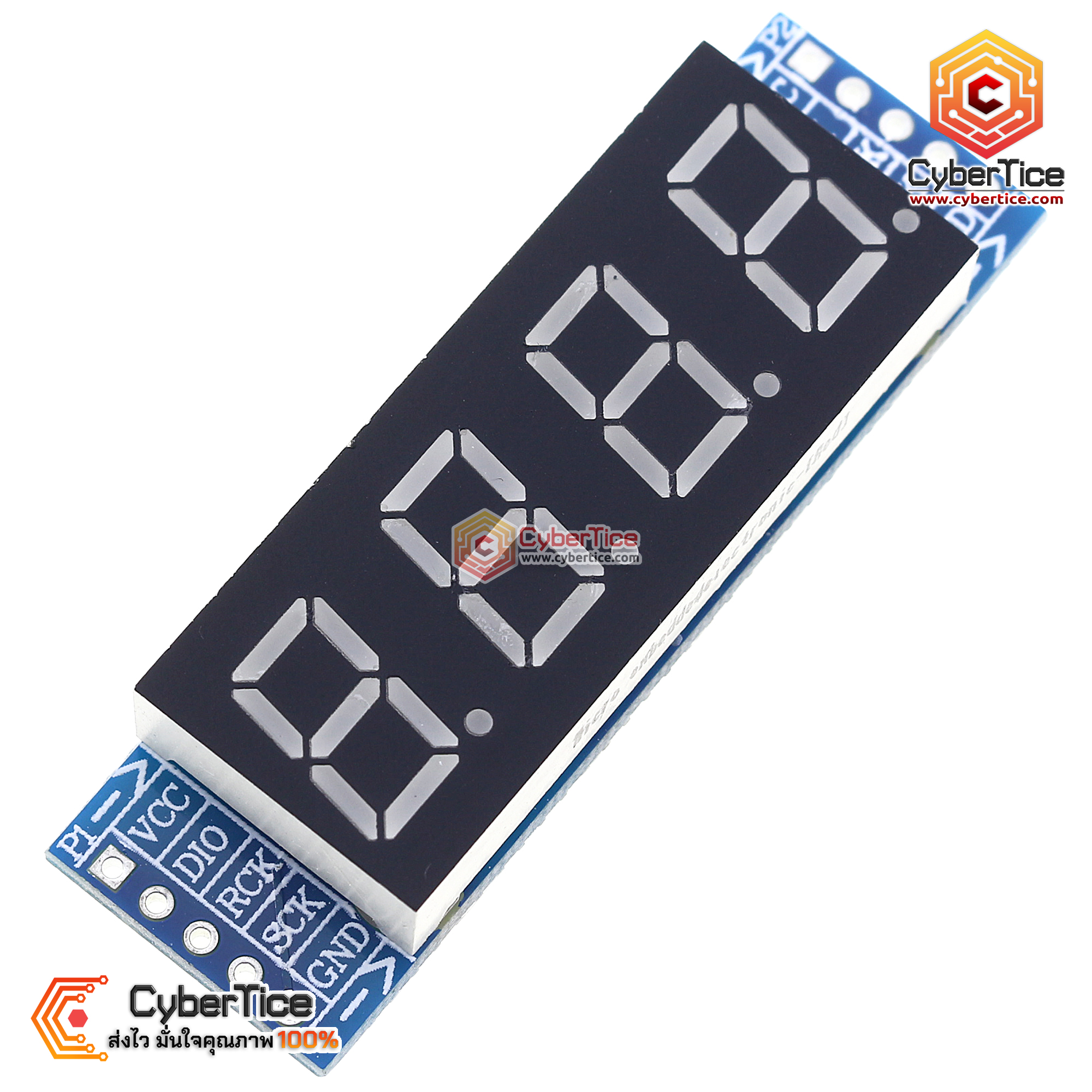โมดูลแสดงค่าตัวเลข 4 หลัก Four digital tube module LED display 74HC595 V1.2 พร้อมไฟสถานะ - ขาย ...