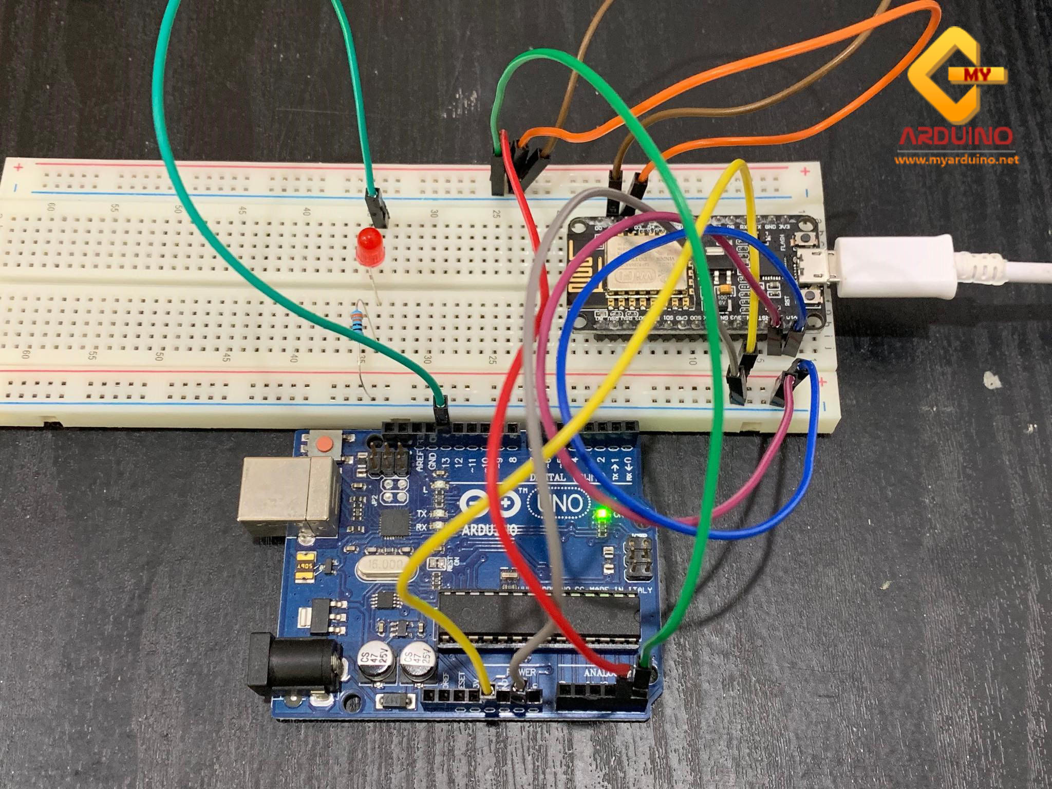 สอนใช้งาน Nodemcu Esp8266 เชื่อมต่อ ส่งข้อมูลกับ Arduino แบบ I2c ขาย Arduino อุปกรณ์ Arduino