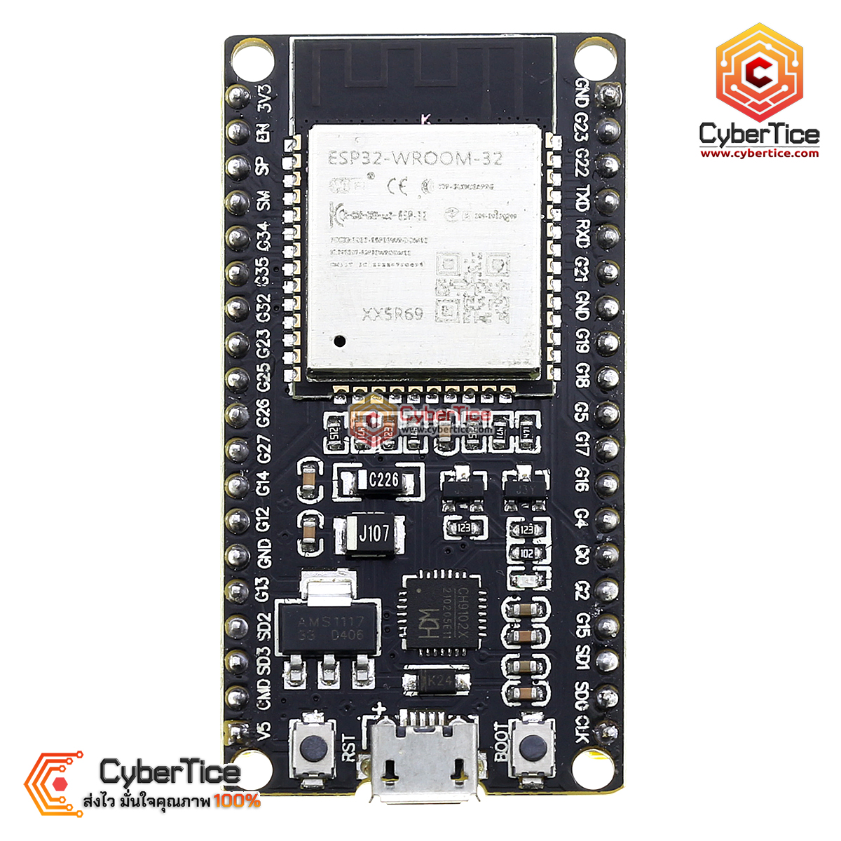 ESP32 NodeMCU ESP-WROOM-32 Wi-Fi and Bluetooth Module Dual Core Consumption 38P CH9102 - ขาย ...