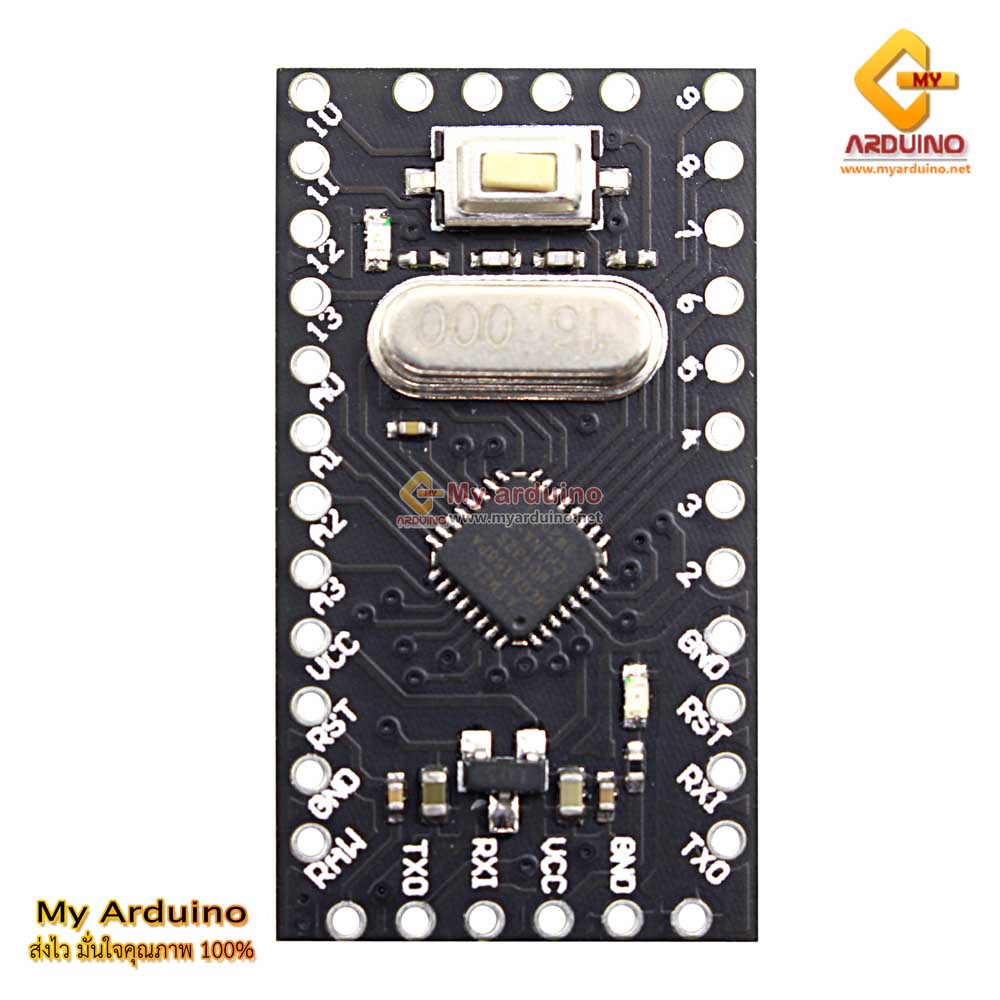 Pro mini Atmega168P 5V/16Mhz บอร์ด Arduino Compatible - ขาย Arduino ...