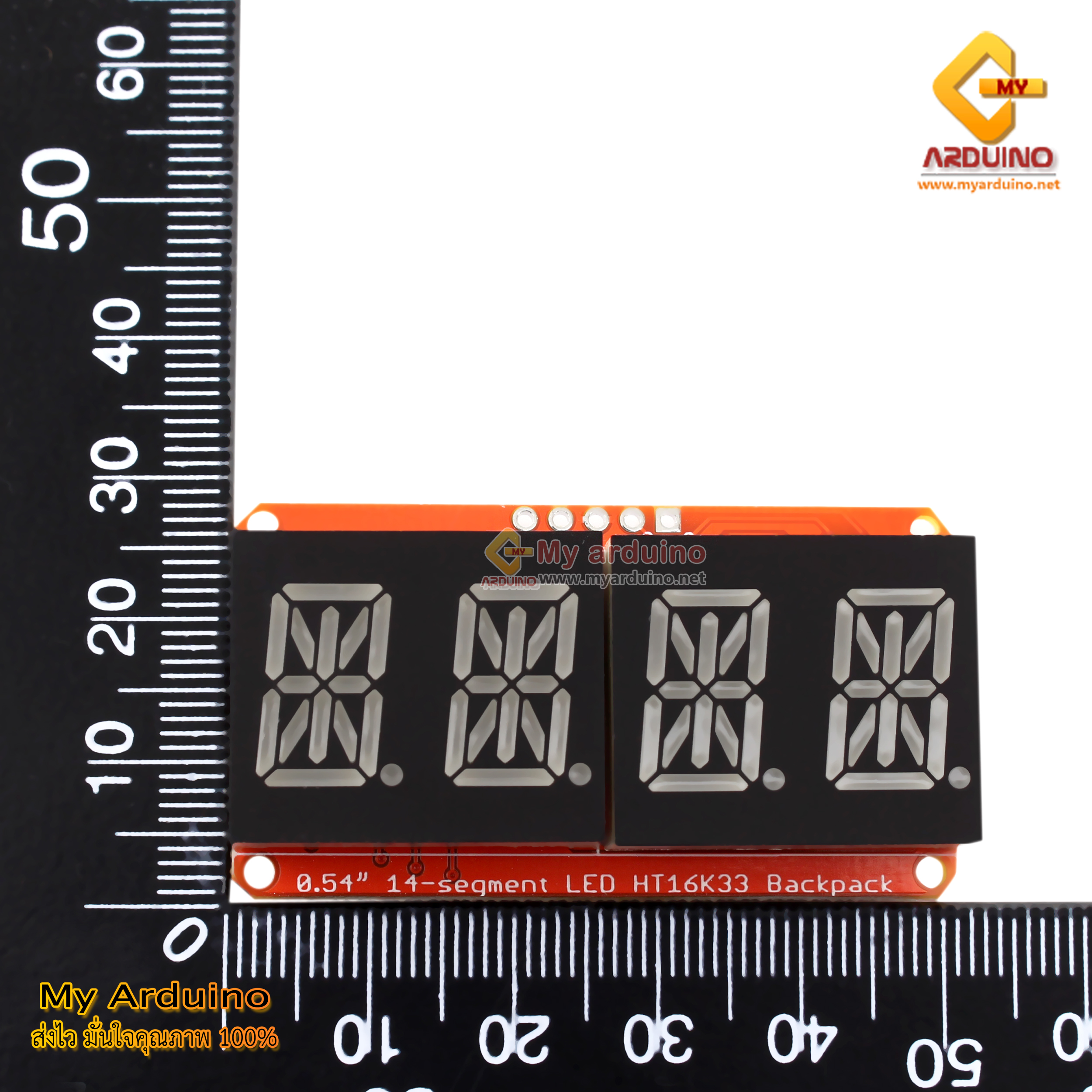 จอ LED แสดงตัวเลข HT16K33 14-Segment Display Module 0.56" LED I2C ...