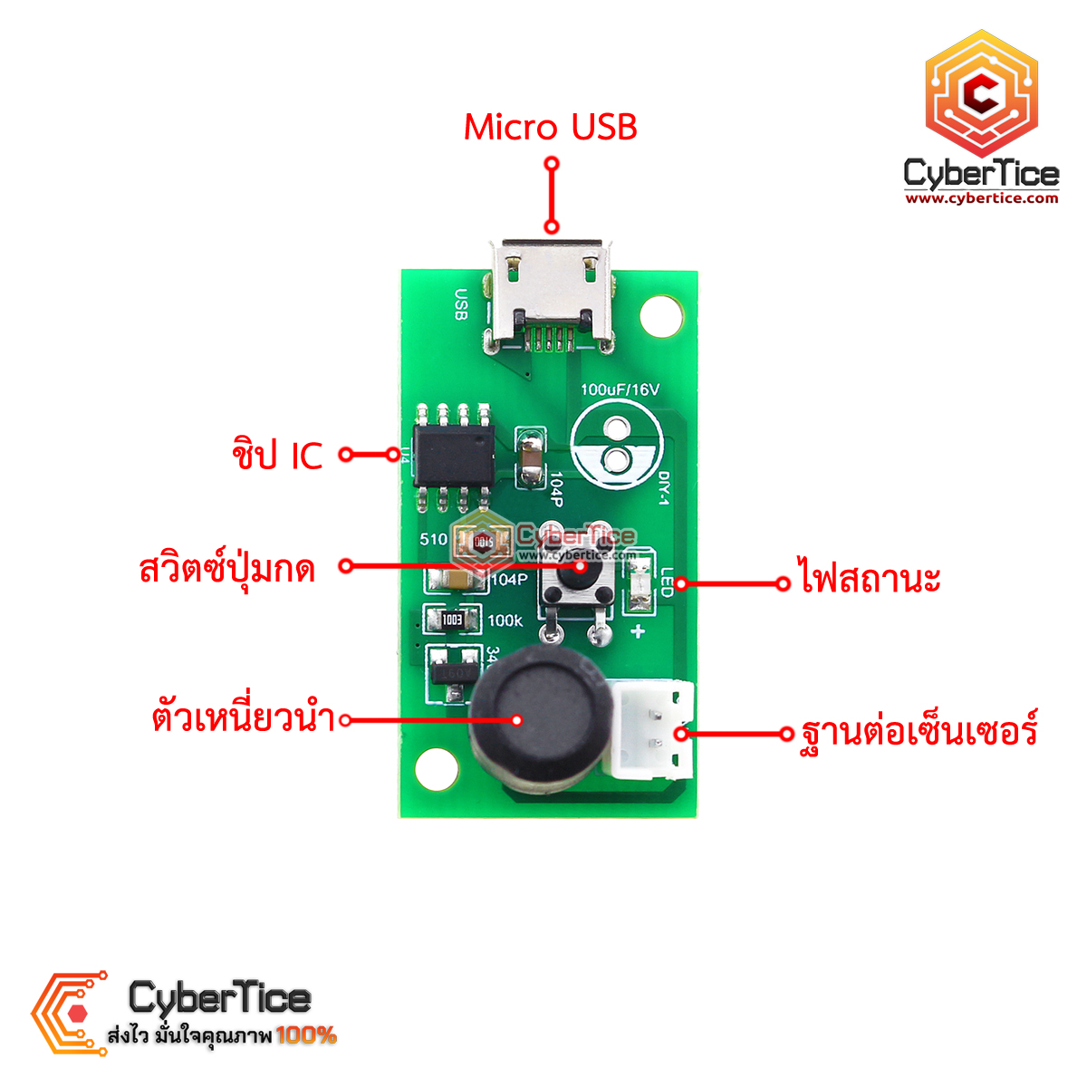 เซ็นเซอร์ทำความชื้น โมดูลพ่นหมอก USB Humidifier USB spray module - ขาย ...