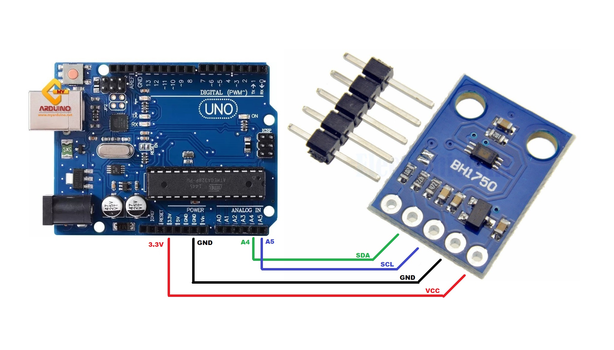 GY-302 เซ็นเซอร์ วัดความเข้มแสง Ambient Light Sensor Module (BH1750FVI) - ขาย Arduino อุปกรณ์ ...