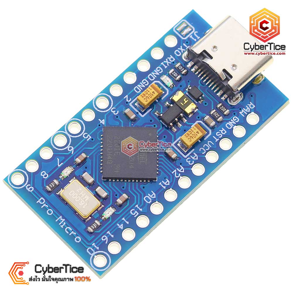 Arduino Leonardo Pro Micro ATmega32U4 5V/16MHz พร้อม PIN Header Type-C ...
