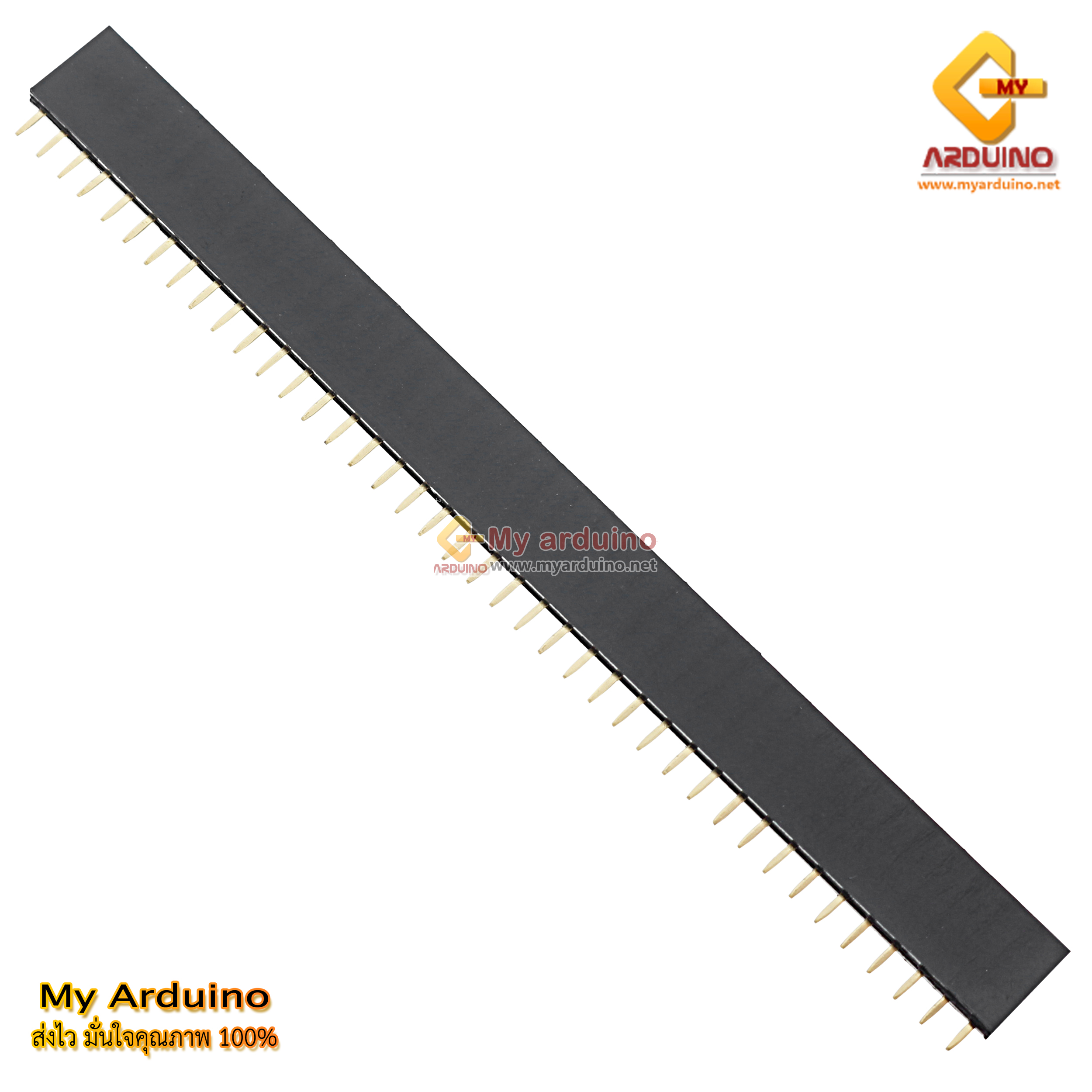 Pin Header 1x40Pin 2.54mm 40P Female Connector สีดำ - ขาย Arduino ...