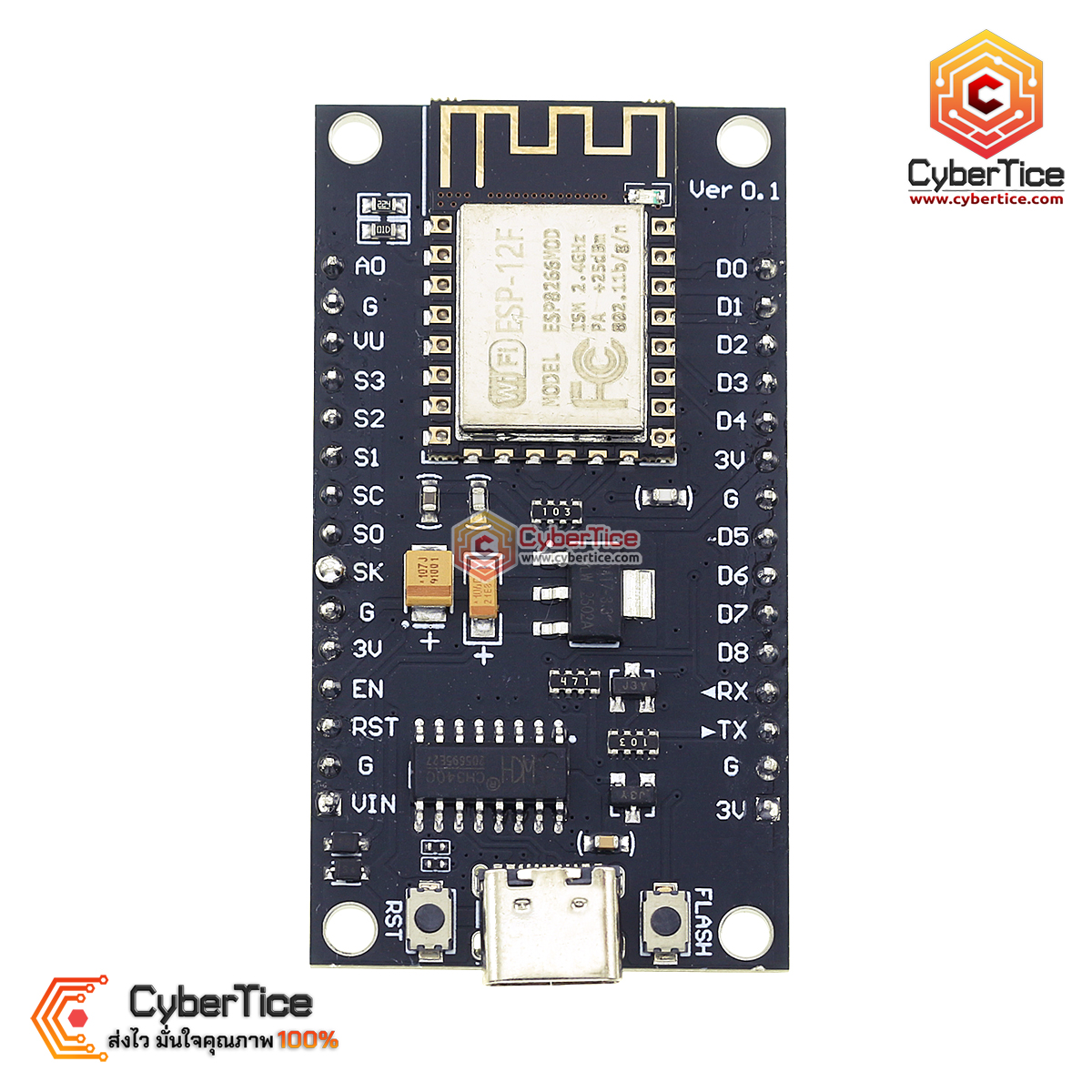Nodemcu Esp8266 V3 Ch340 Lua Wifi Based Esp8266 12fn Usb Type C ขาย Arduino อุปกรณ์ Arduino