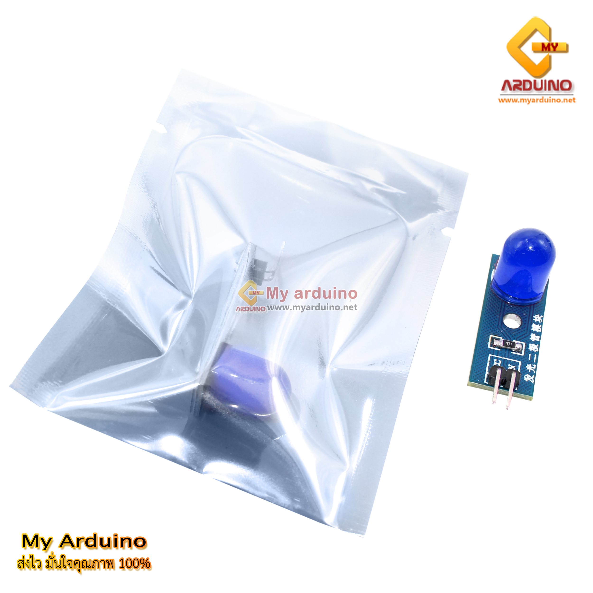 LED Module 10mm Indicator Light โมดูล LED 10mm สีน้ำเงิน - ขาย Arduino อุปกรณ์ Arduino คุณภาพดี ...