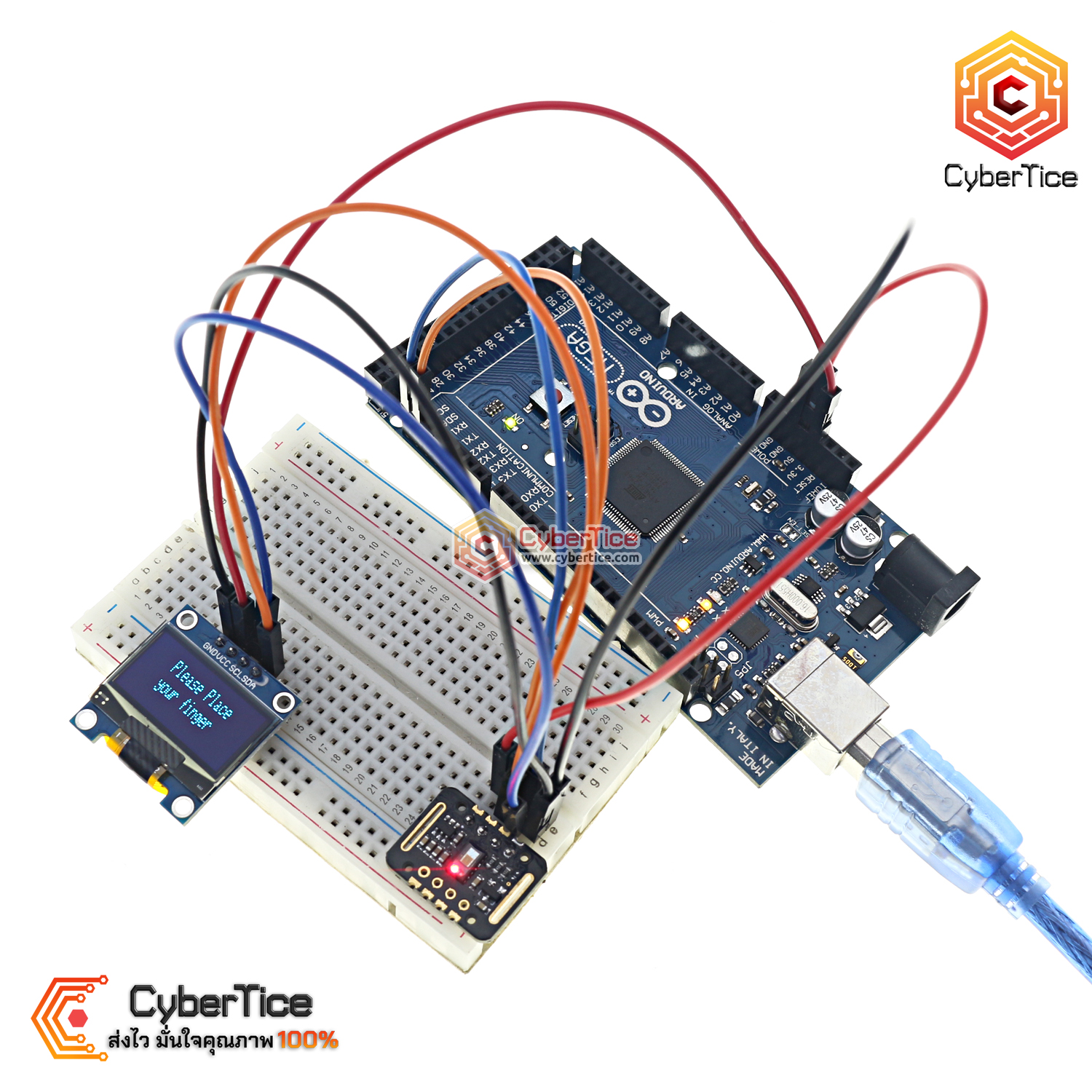 สอนใช้งาน Arduino Mega 2560 MAX30102 เซ็นเซอร์วัดอัตราการเต้นของหัวใจ ...