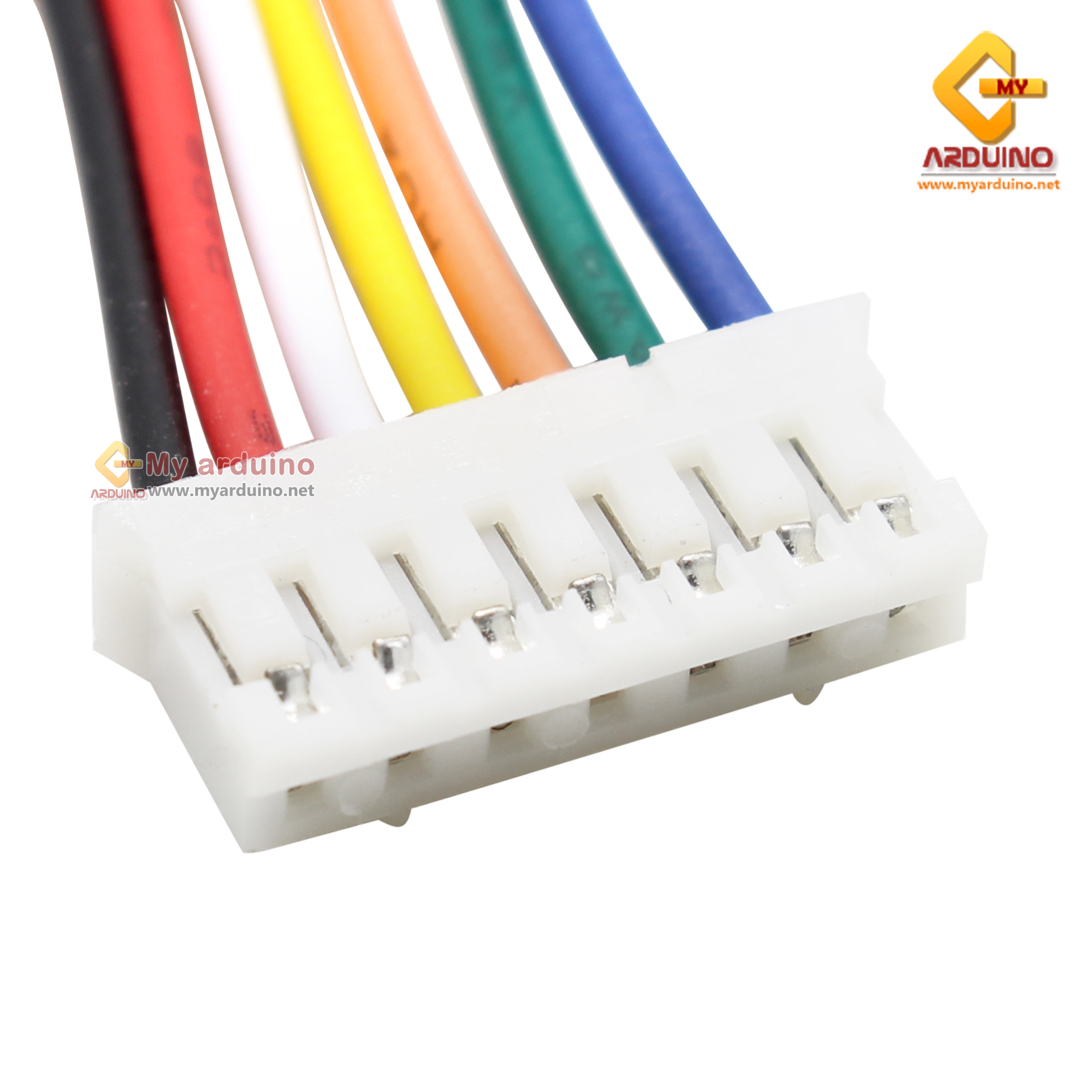 PH2.0 cable connector 2.0mm 7p ขั้วต่อคอนเน็กเตอร์ ตัวผู้พร้อมสายไฟยาว 10cm - ขาย Arduino ...