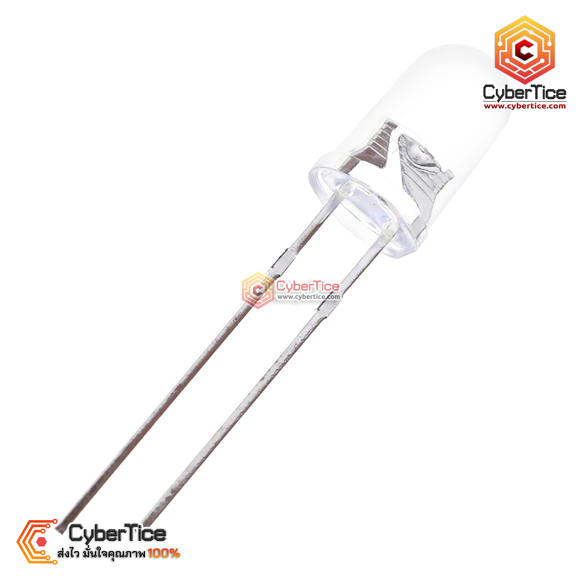 Led 5mm หลอดใส สีเขียว จำนวน5ดวง ขาย Arduino อุปกรณ์ Arduino คุณภาพดี ราคาถูก ส่งไว ส่งฟรี